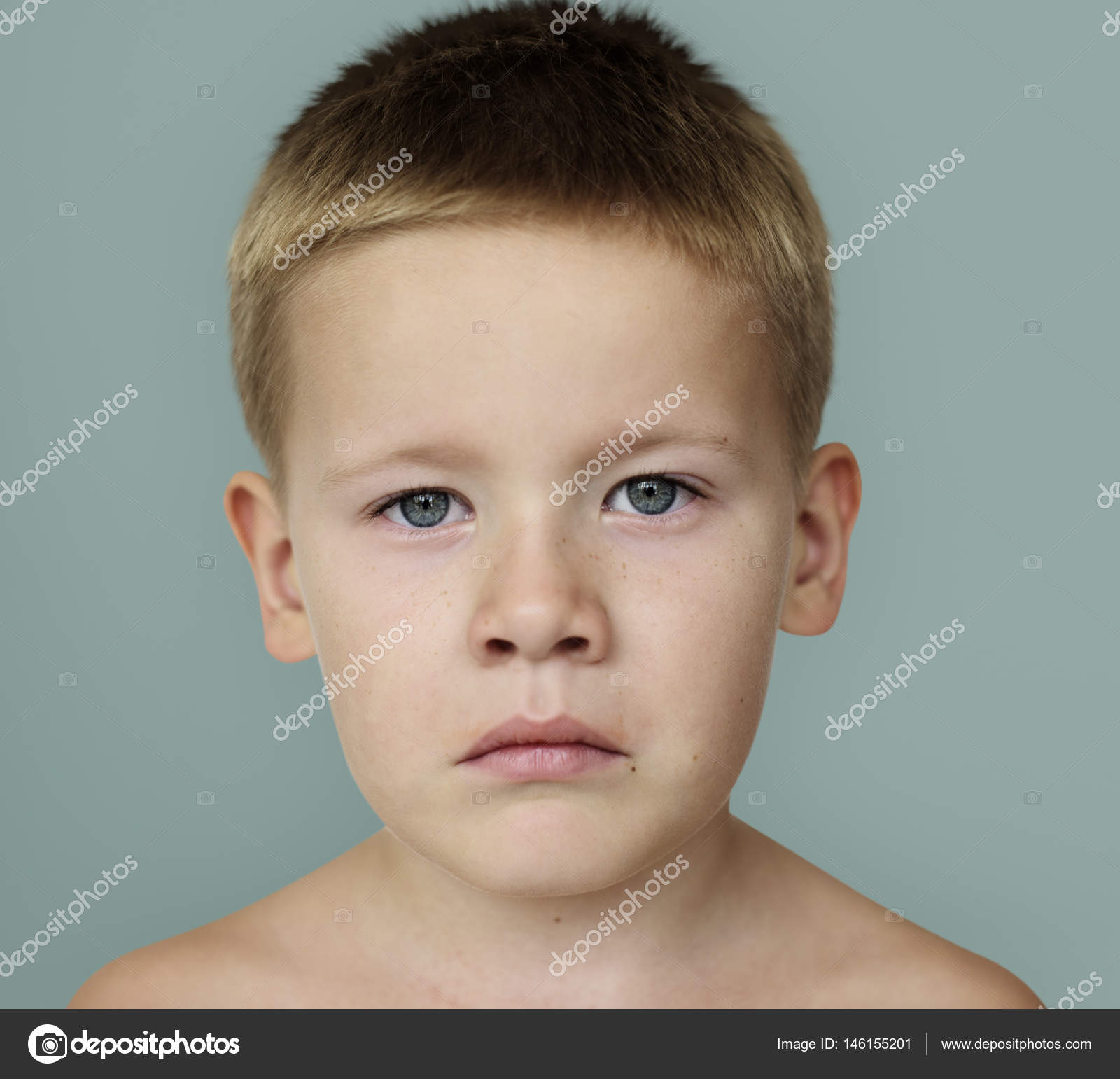 Sad Caucasian Little Boy face — Stock Photo © Rawpixel #146155201