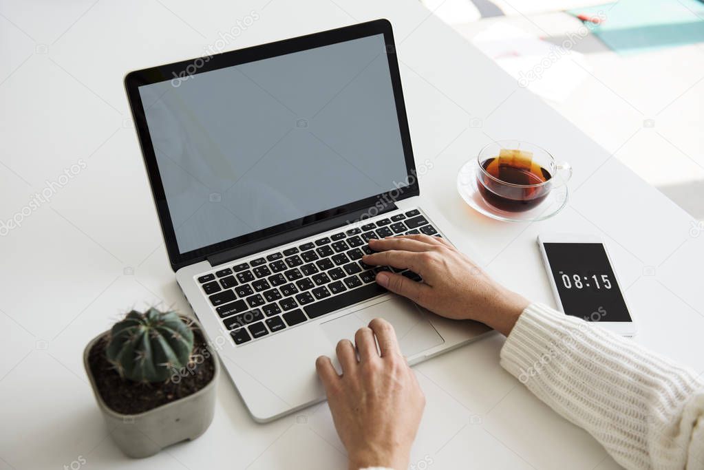 Person using laptop — Stock Photo © Rawpixel #147786205