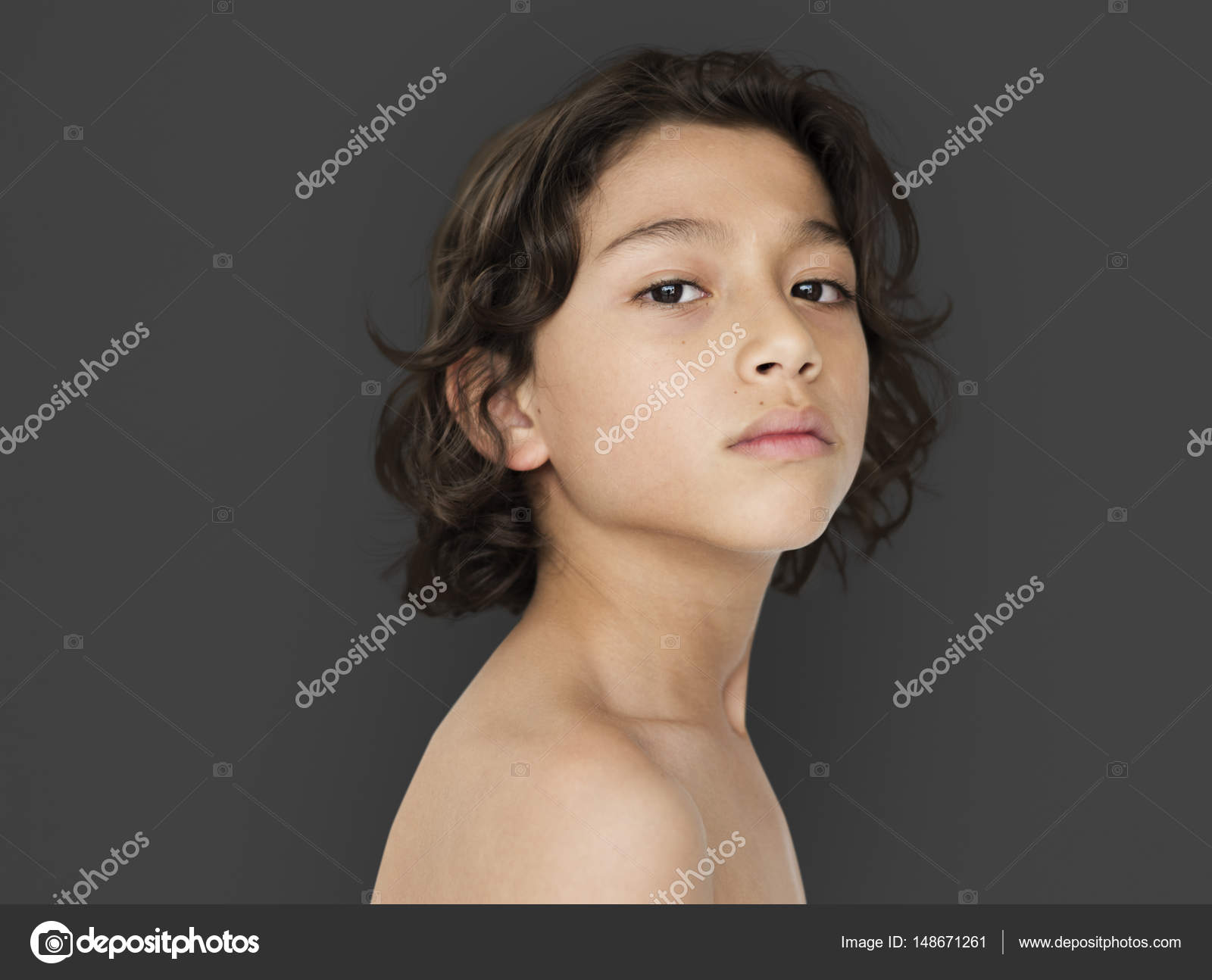 Shirtless boy in studio Stock Photo by ©Rawpixel 148671261