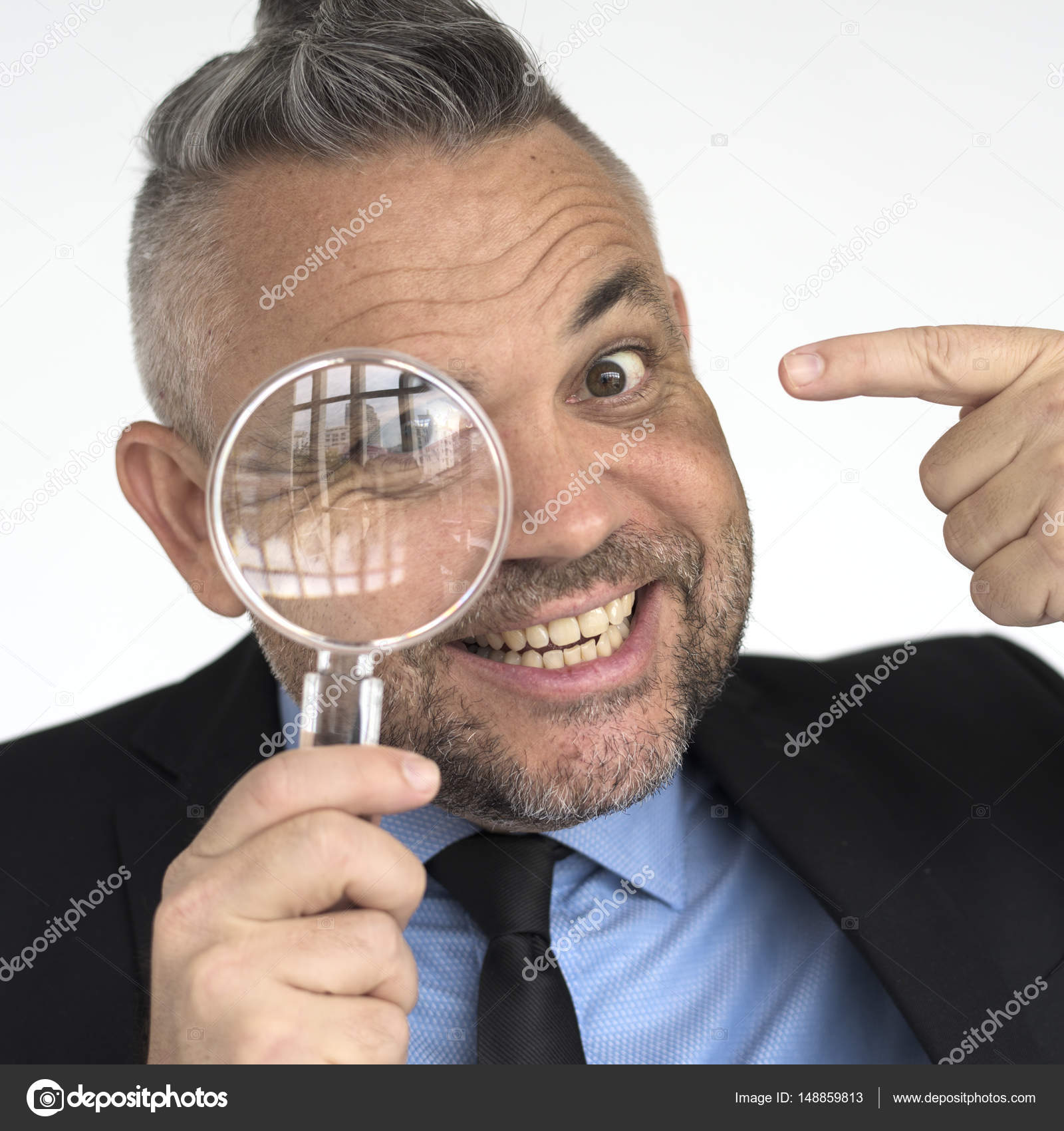 Businessman holding magnifying glass — Stock Photo © Rawpixel #148859813 Businessman holding magnifying glass — Stock Photo © Rawpixel #148859813