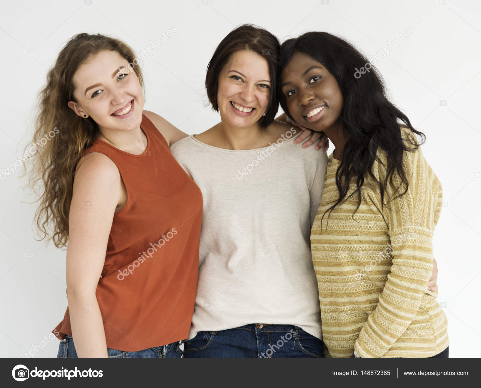 Three Friends Hugging