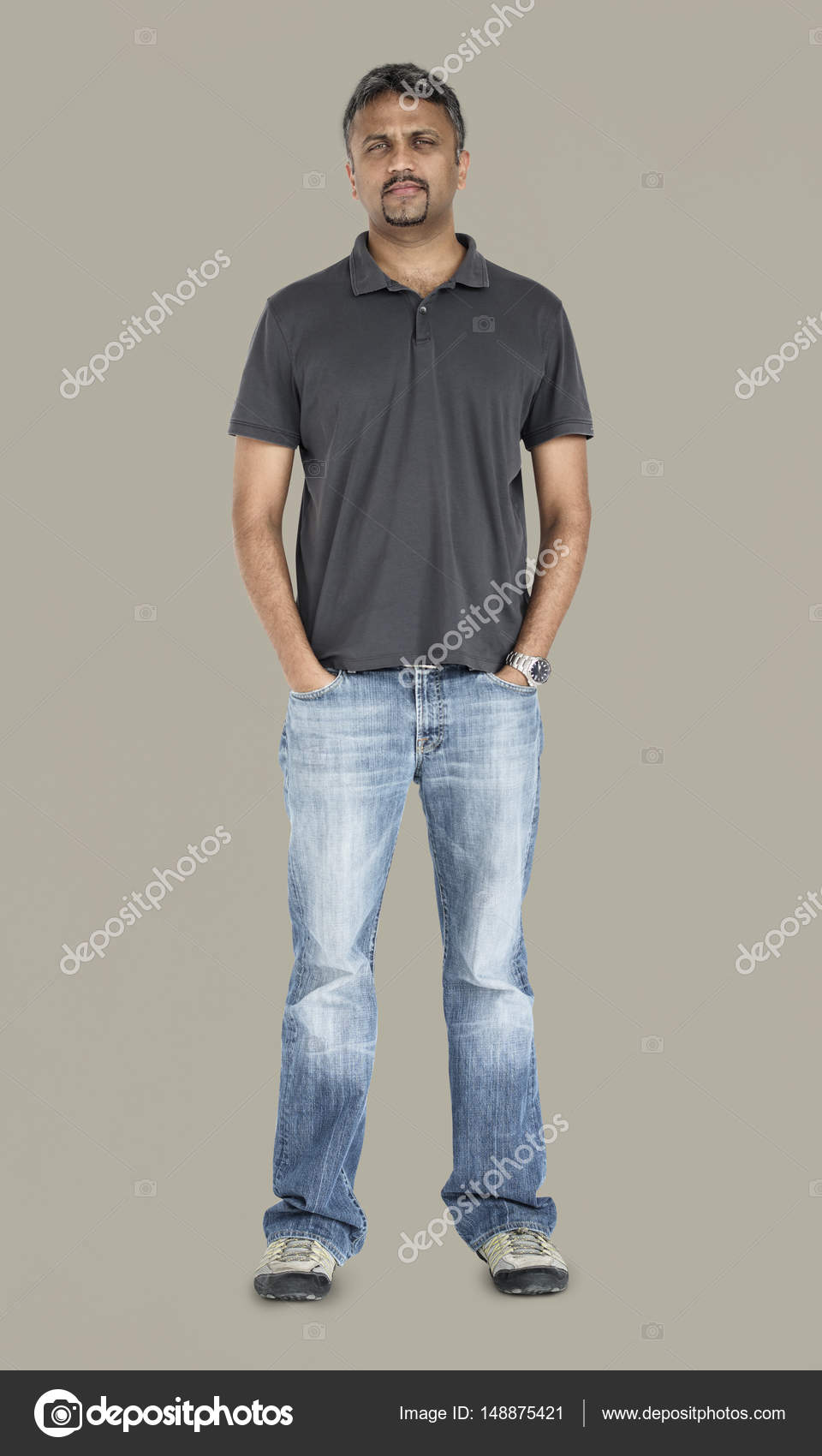 Indian man standing in studio — Stock Photo © Rawpixel #148875421