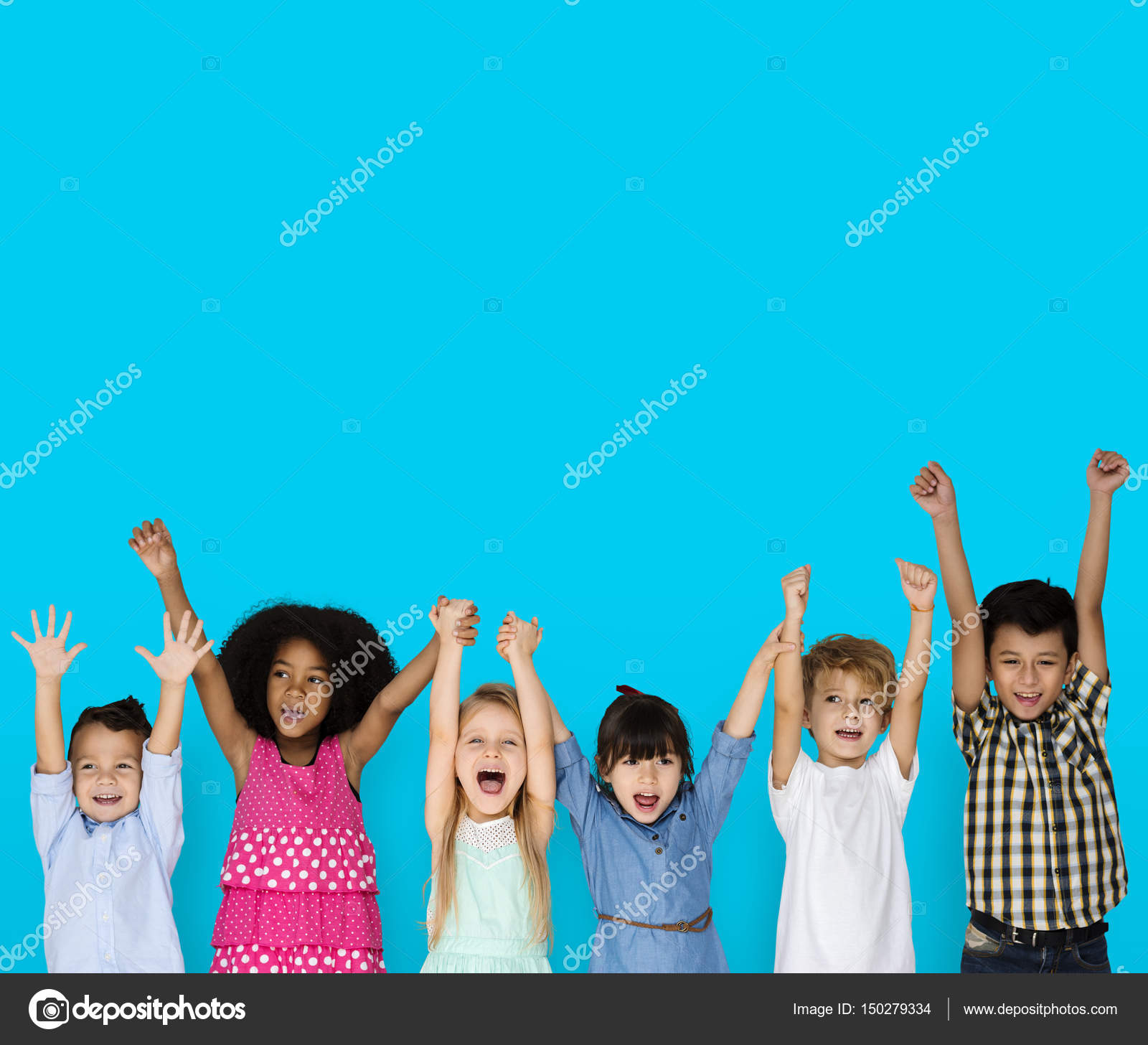 Children holding Hands Up — Stock Photo © Rawpixel #150279334 Children holding Hands Up — Stock Photo © Rawpixel #150279334