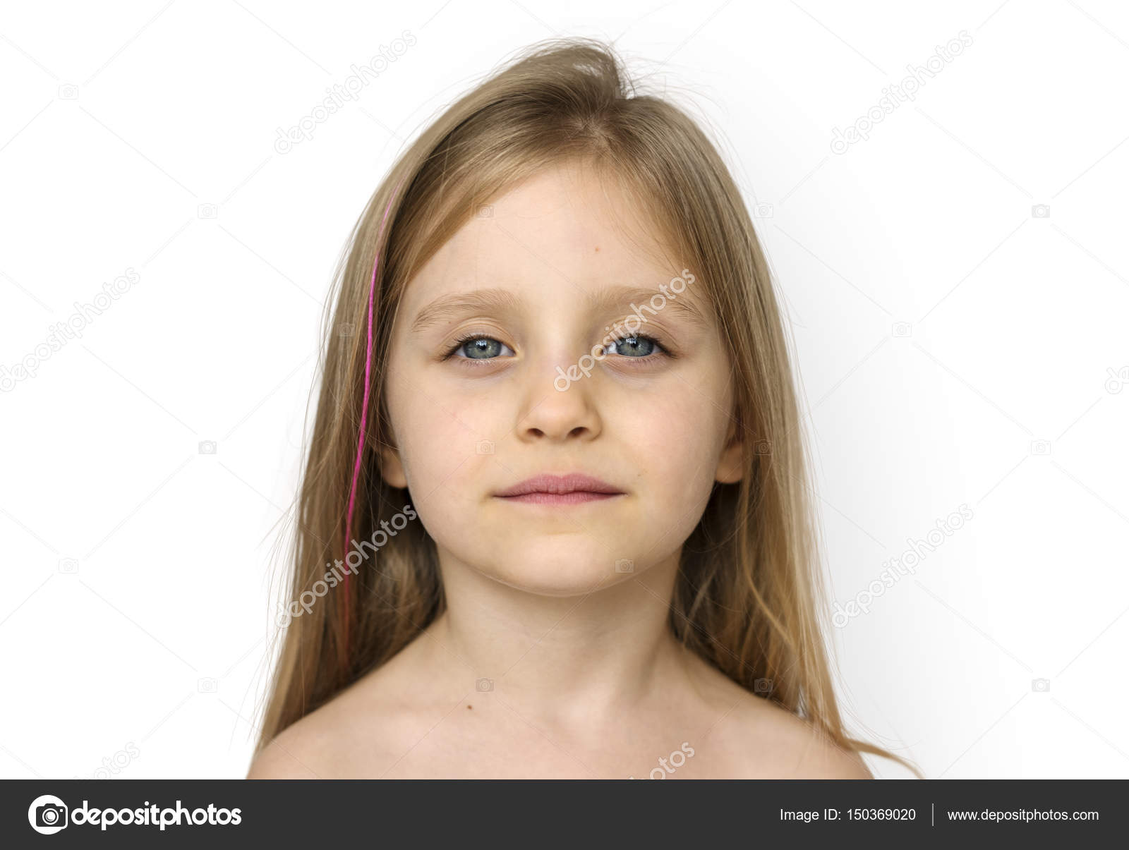 Little Girl with Bare Chest — Stock Photo © Rawpixel #150369020