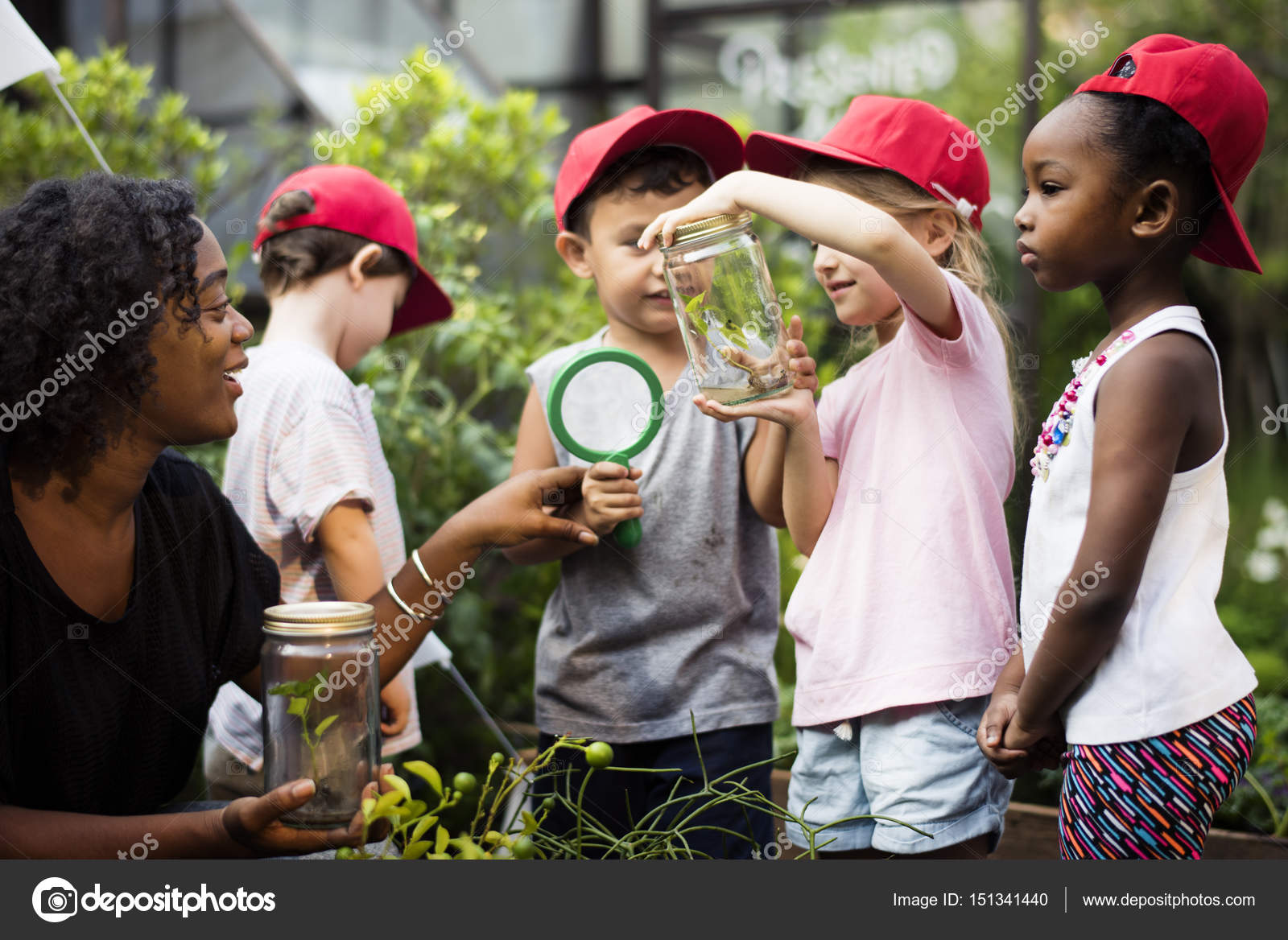 Kids in Red Cap having Fun Stock Photo by ©Rawpixel 151341440