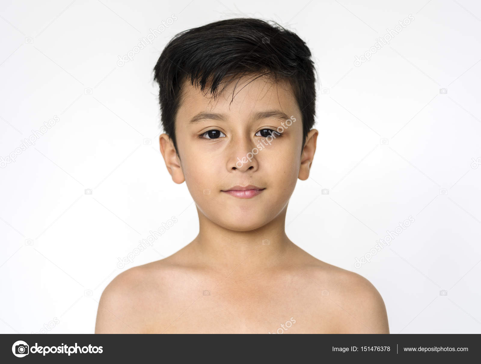 Kid with Bare Chest in the Studio Stock Photo by ©Rawpixel 151476378