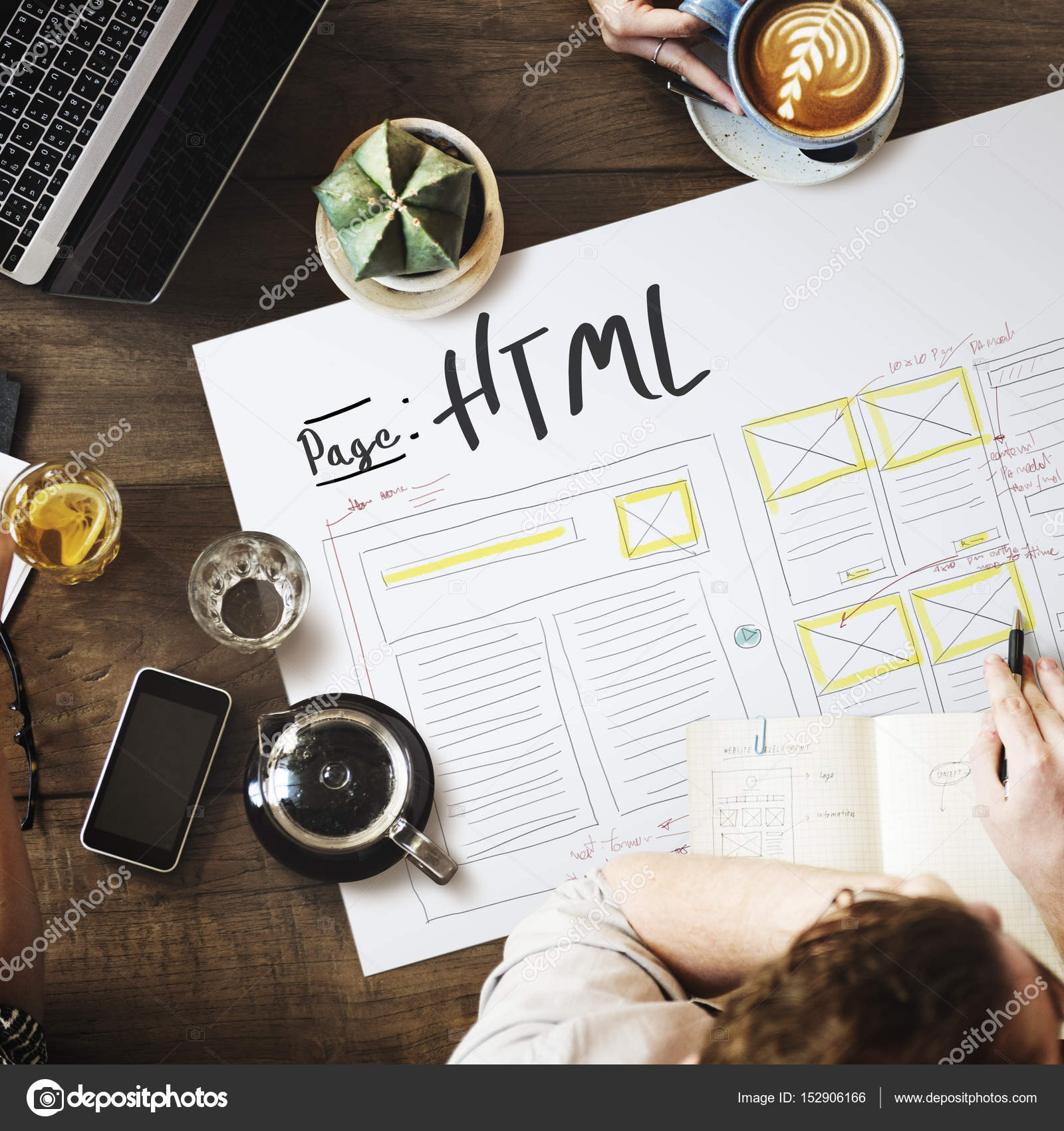 Table with poster concept — Stock Photo © Rawpixel #152906166