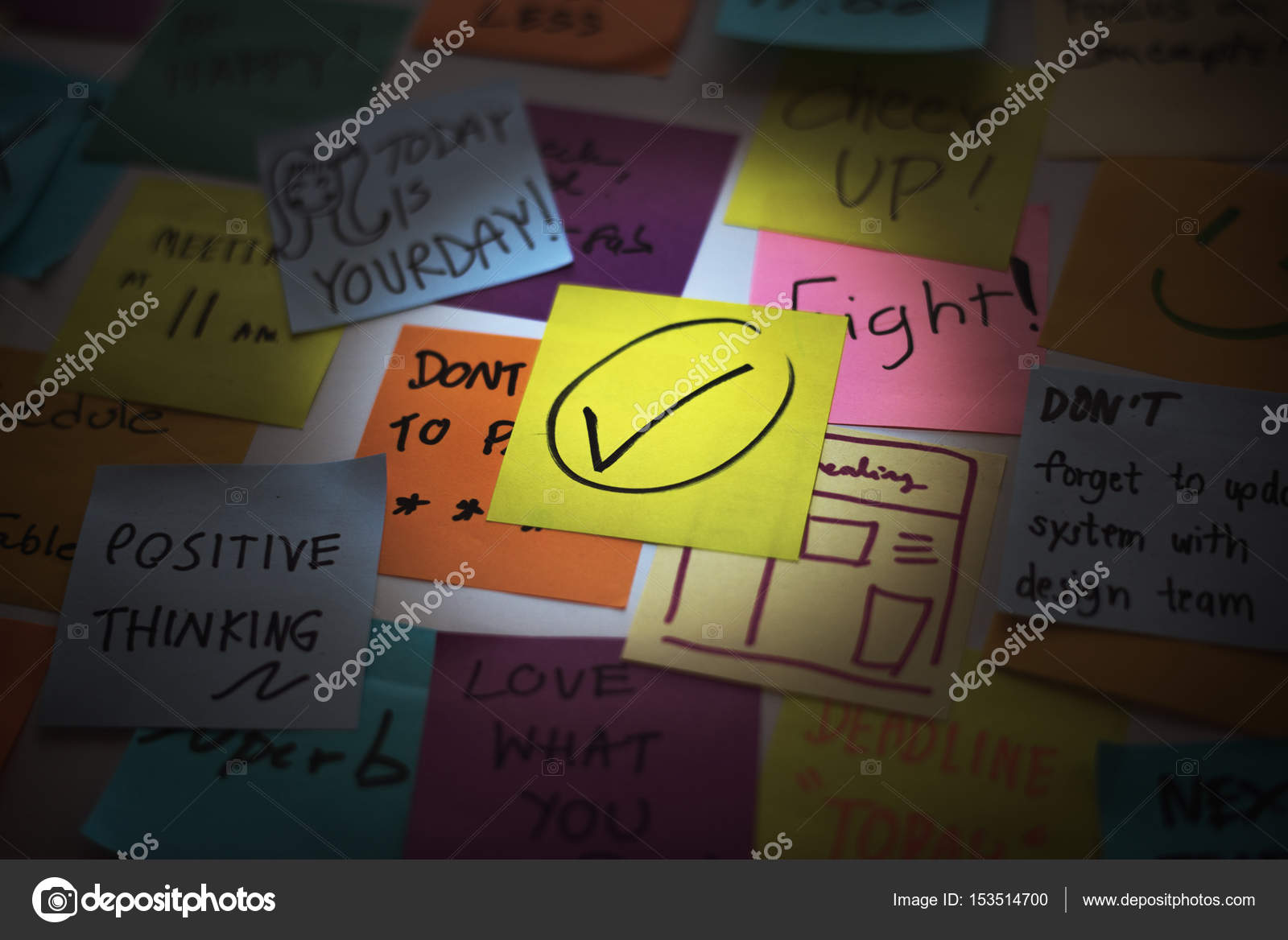 Check Mark on sticky note Stock Photo by ©Rawpixel 153514700