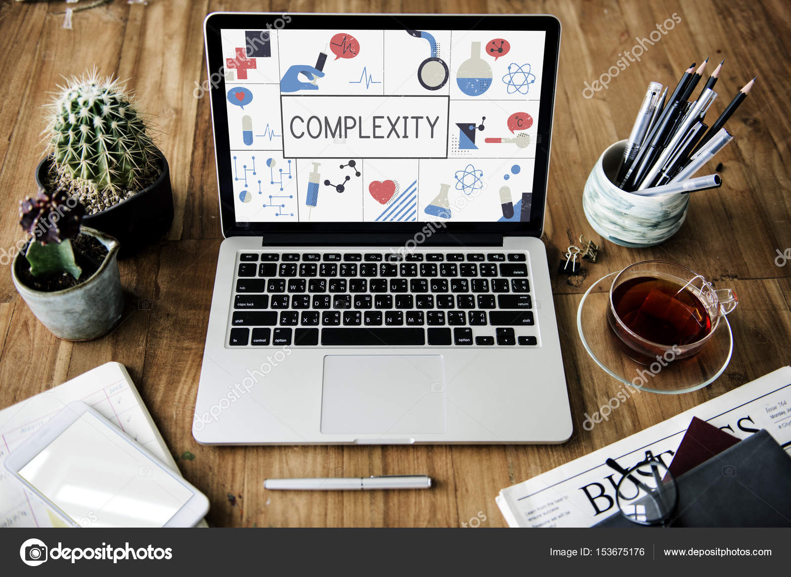 Opened Laptop computer on workplace table — Stock Photo © Rawpixel ...