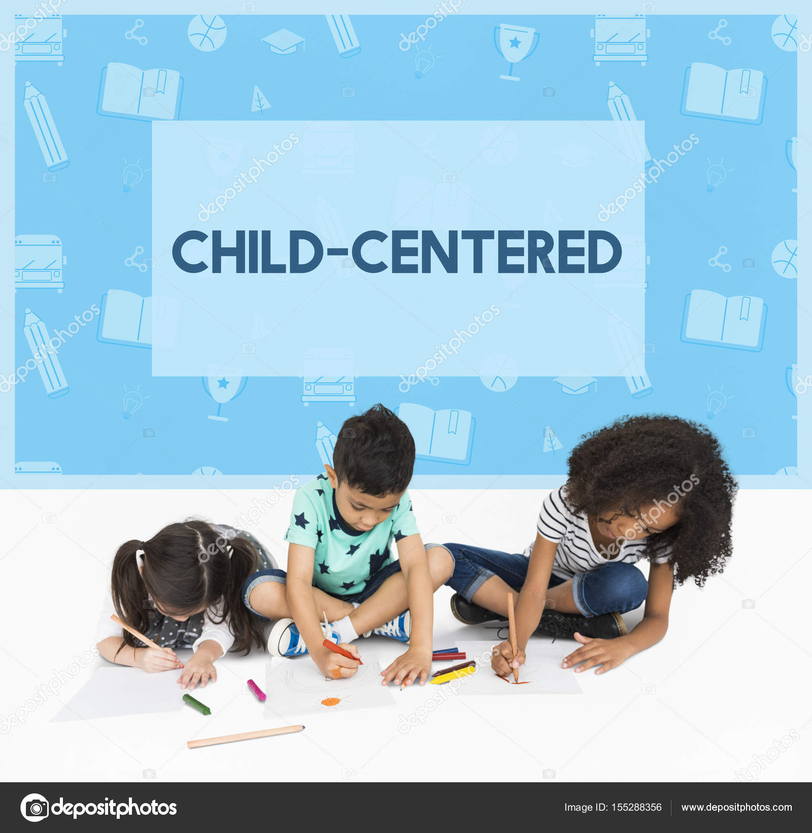 Children drawing on papers Stock Photo by ©Rawpixel 155288356