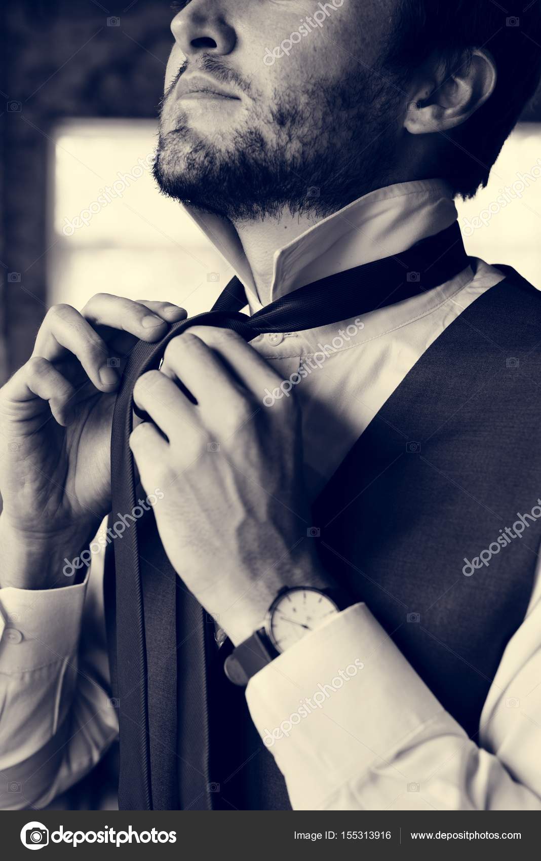 Groom Dressing Up for Wedding Stock Photo by ©Rawpixel 155313916