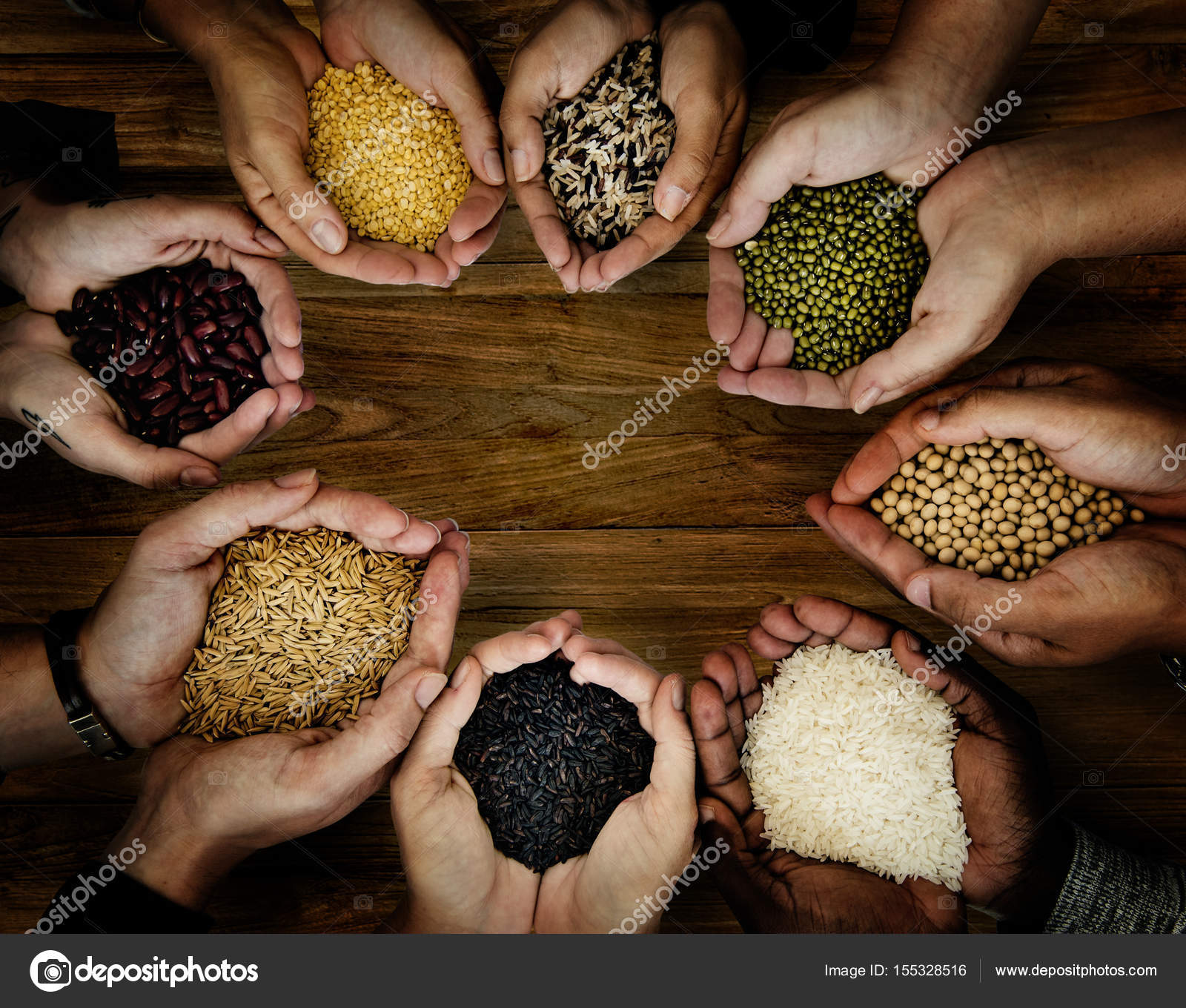 Hands holding Grains Stock Photo by ©Rawpixel 155328516