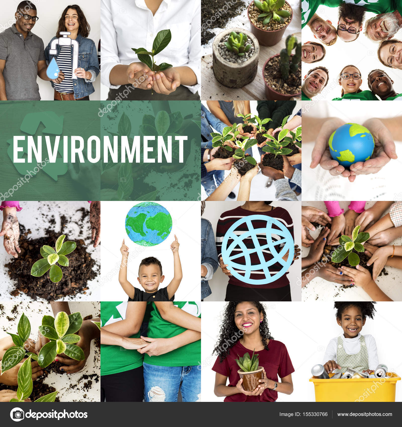 Diversity People with Recycle Signs — Stock Photo © Rawpixel #155330766