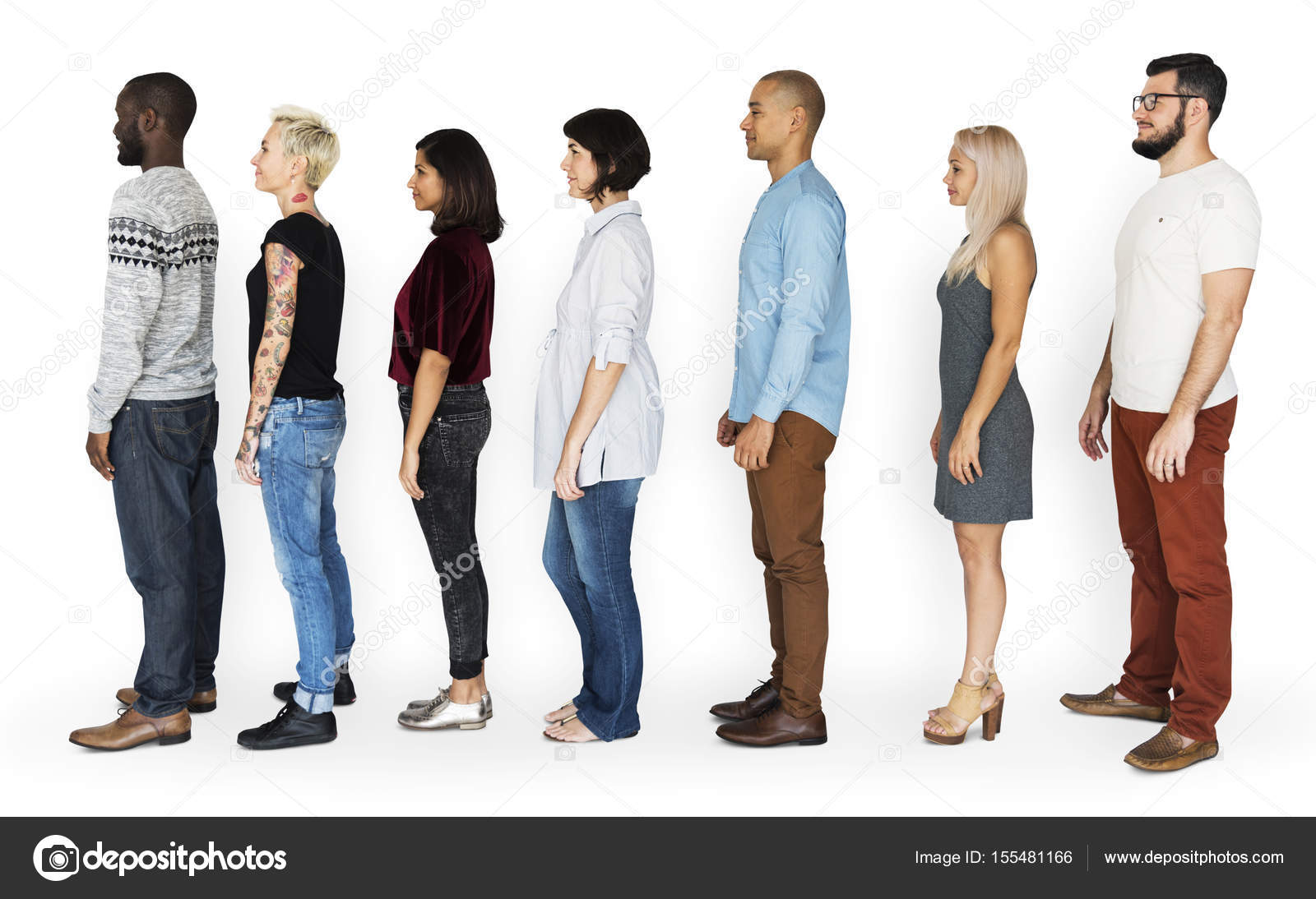 Crowd Of People Standing In Line