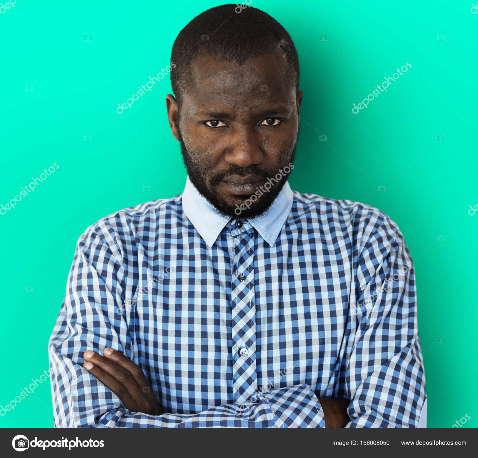 Angry staring african man — Stock Photo © Rawpixel #156008050