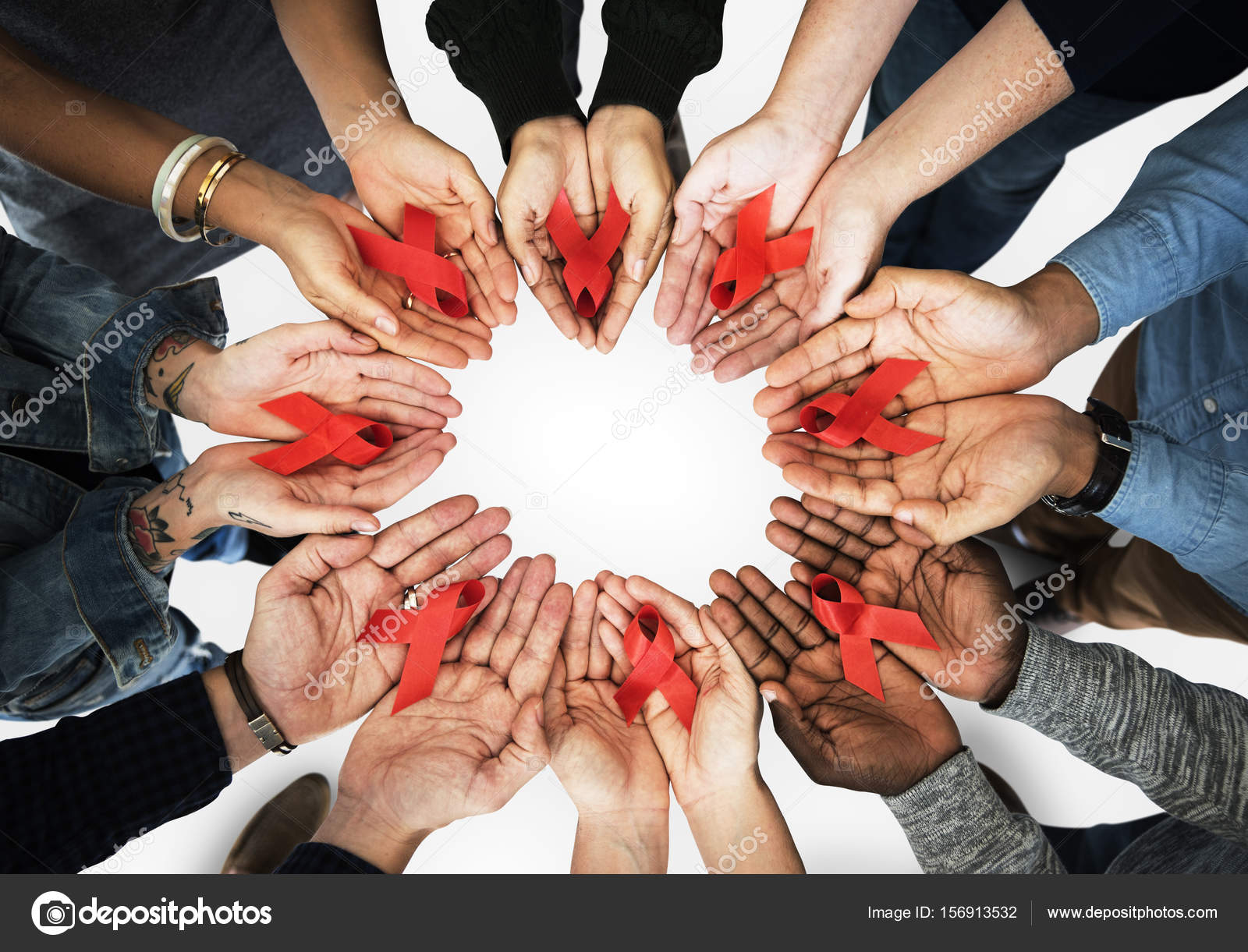 Hands holding red ribbons Stock Photo by ©Rawpixel 156913532