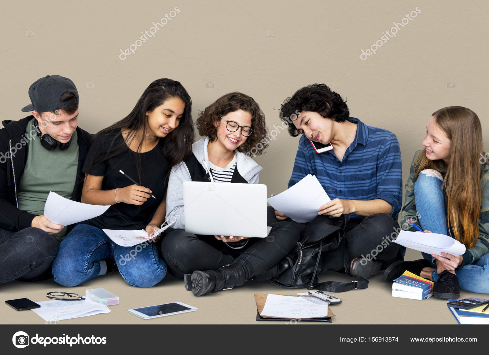 Students Reading Text Book — Stock Photo © Rawpixel #156913874
