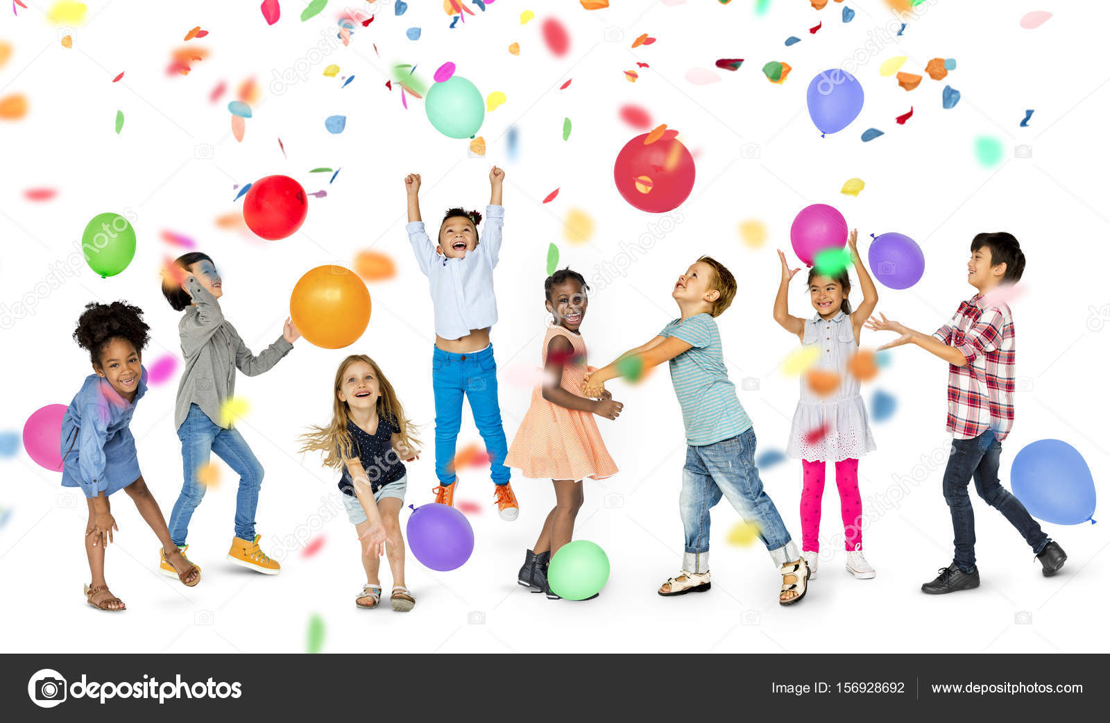 Kids playing with balloons — Stock Photo © Rawpixel #156928692