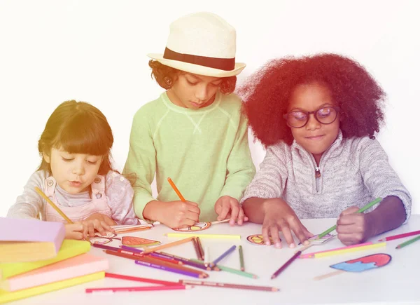 Happy kids drawing together Stock Photo by ©Rawpixel 144336639