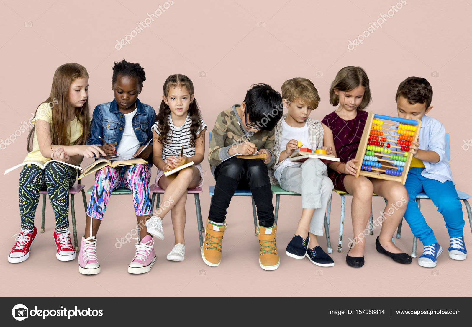 School children studying together Stock Photo by ©Rawpixel 157058814