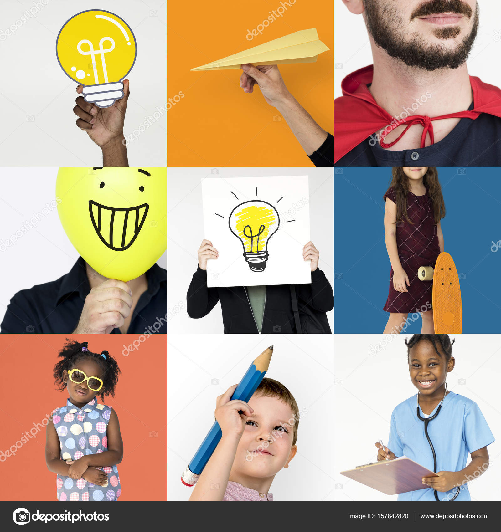 Diverse People with Inspirational Ideas Stock Illustration by ©Rawpixel ...