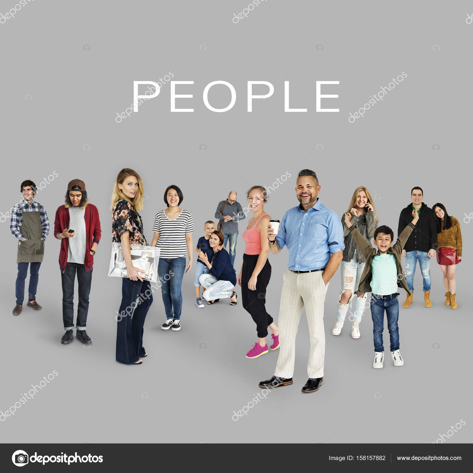 Multiethnic people standing — Stock Photo © Rawpixel #158157882 Multiethnic people standing — Stock Photo © Rawpixel #158157882