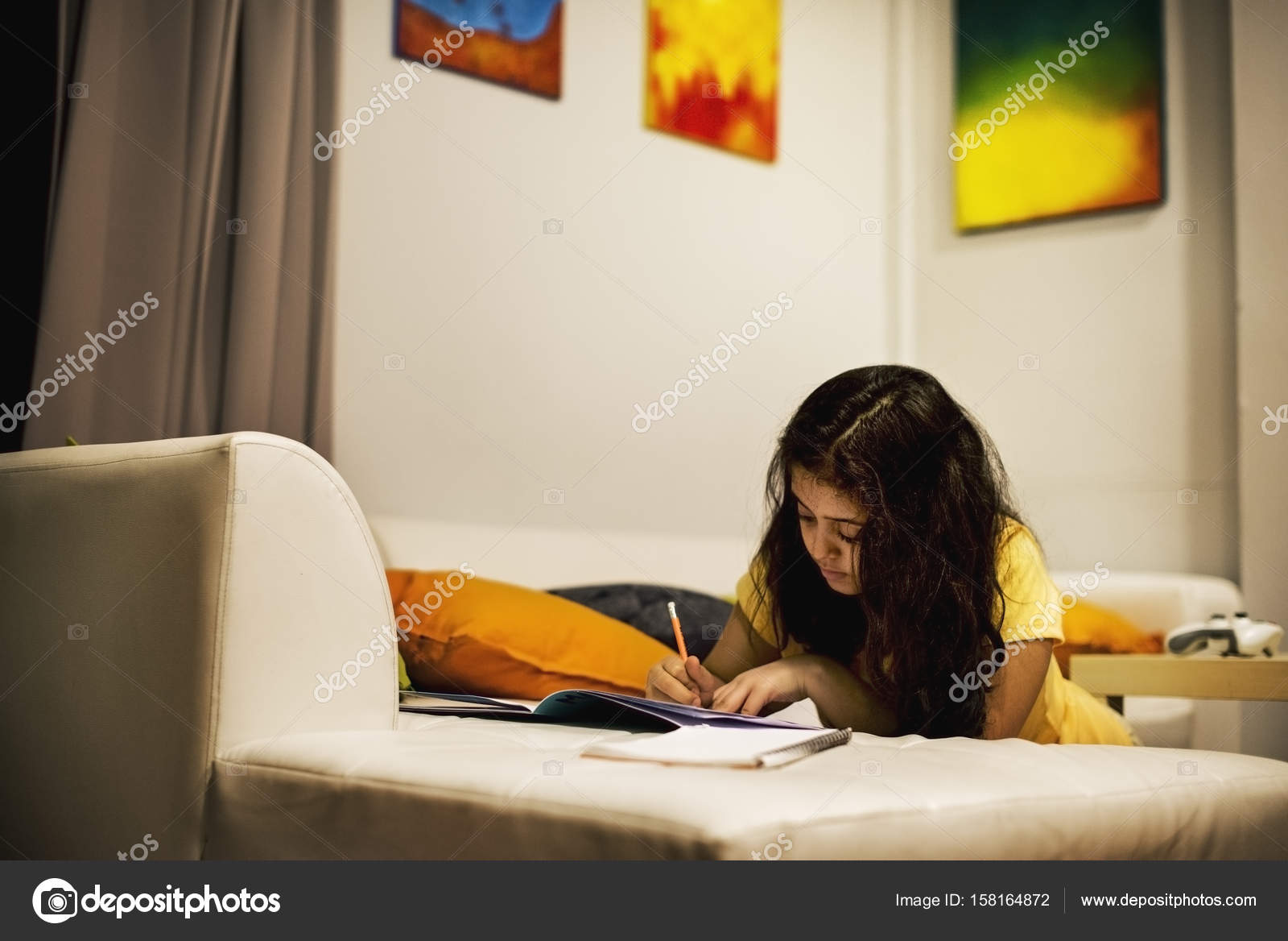 Little girl doing her homework Stock Photo by ©Rawpixel 158164872