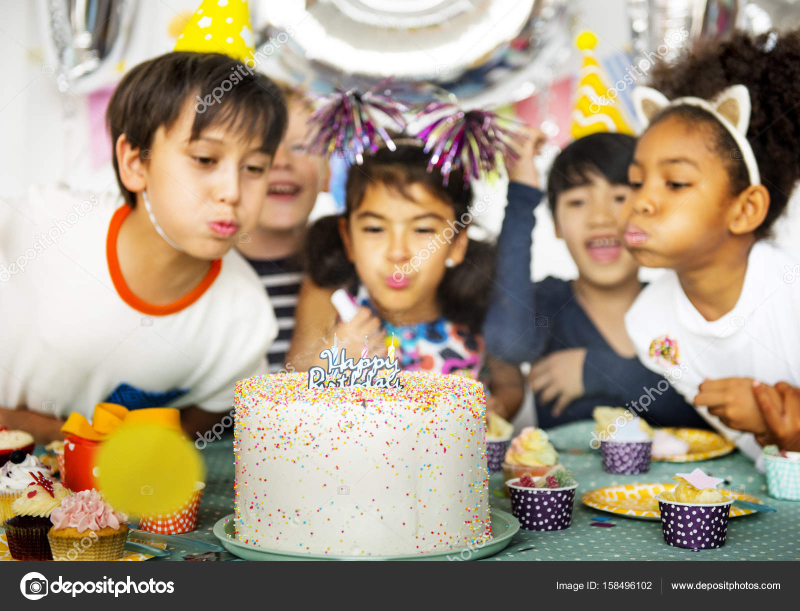 Kids celebrating birthday Stock Photo by ©Rawpixel 158496102