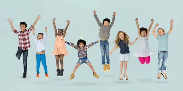Kids jumping together Stock Photo by ©Rawpixel 155474490
