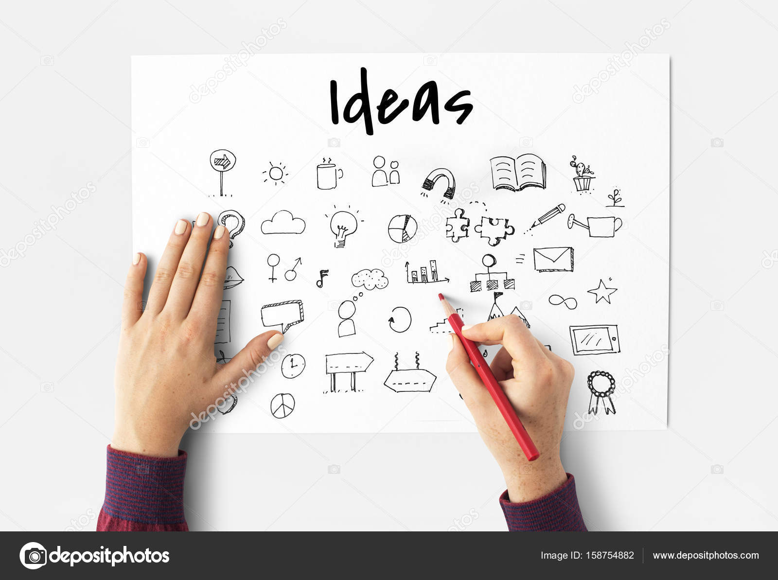 Hands drawing on the paper Stock Photo by ©Rawpixel 158754882