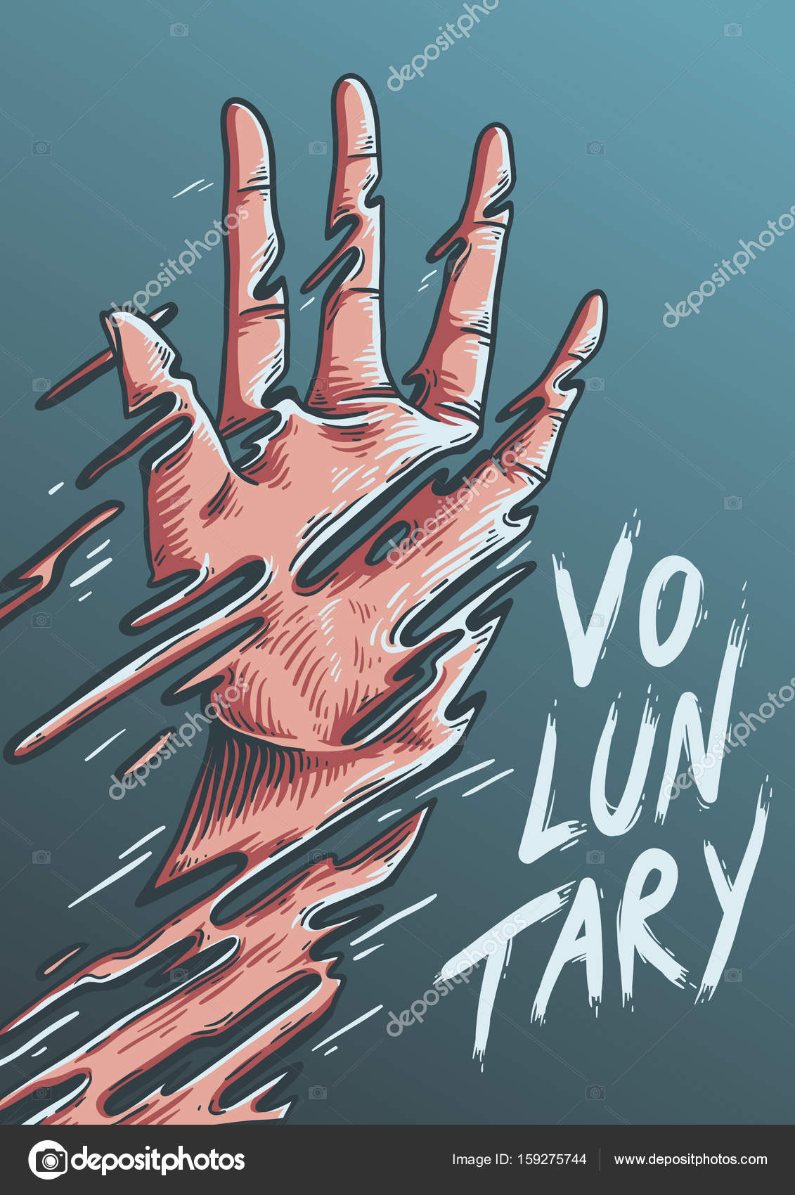 Voluntary word and drawing hand Stock Vector by ©Rawpixel 159275744