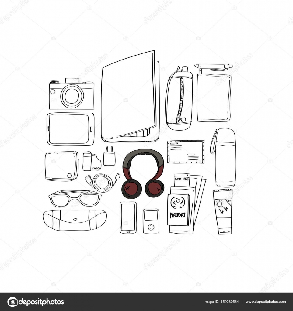 Drawing Travel Pack Collection Stock Vector Image by ©Rawpixel #159280564
