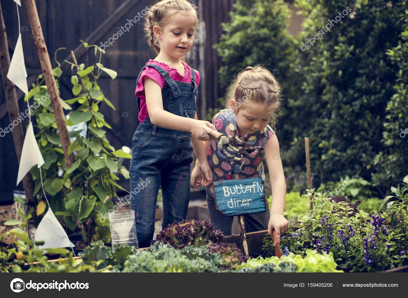 Kids gardening outdoor — Stock Photo © Rawpixel #159405206