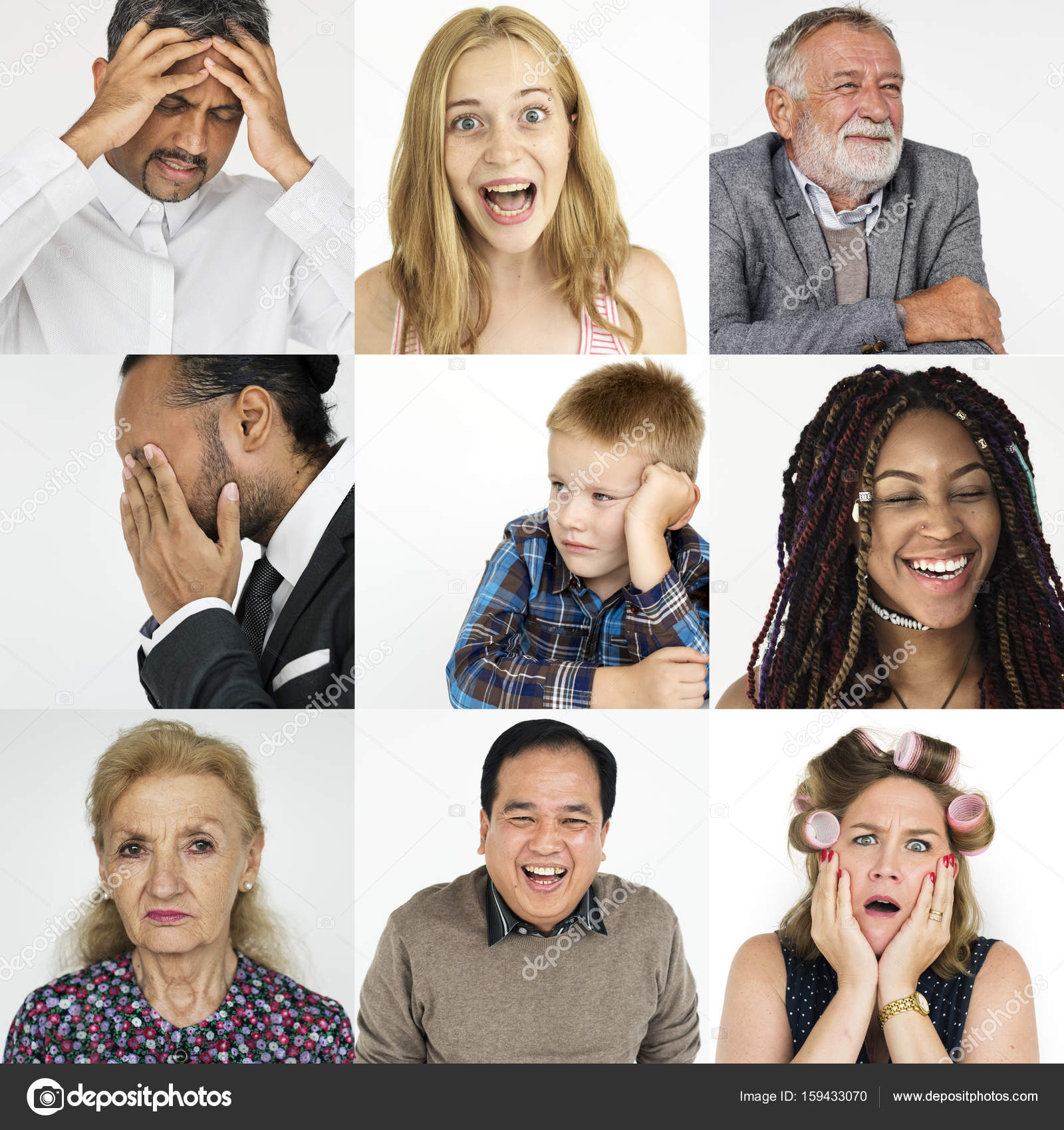 People with different emotions on the face Stock Photo by ©Rawpixel ...