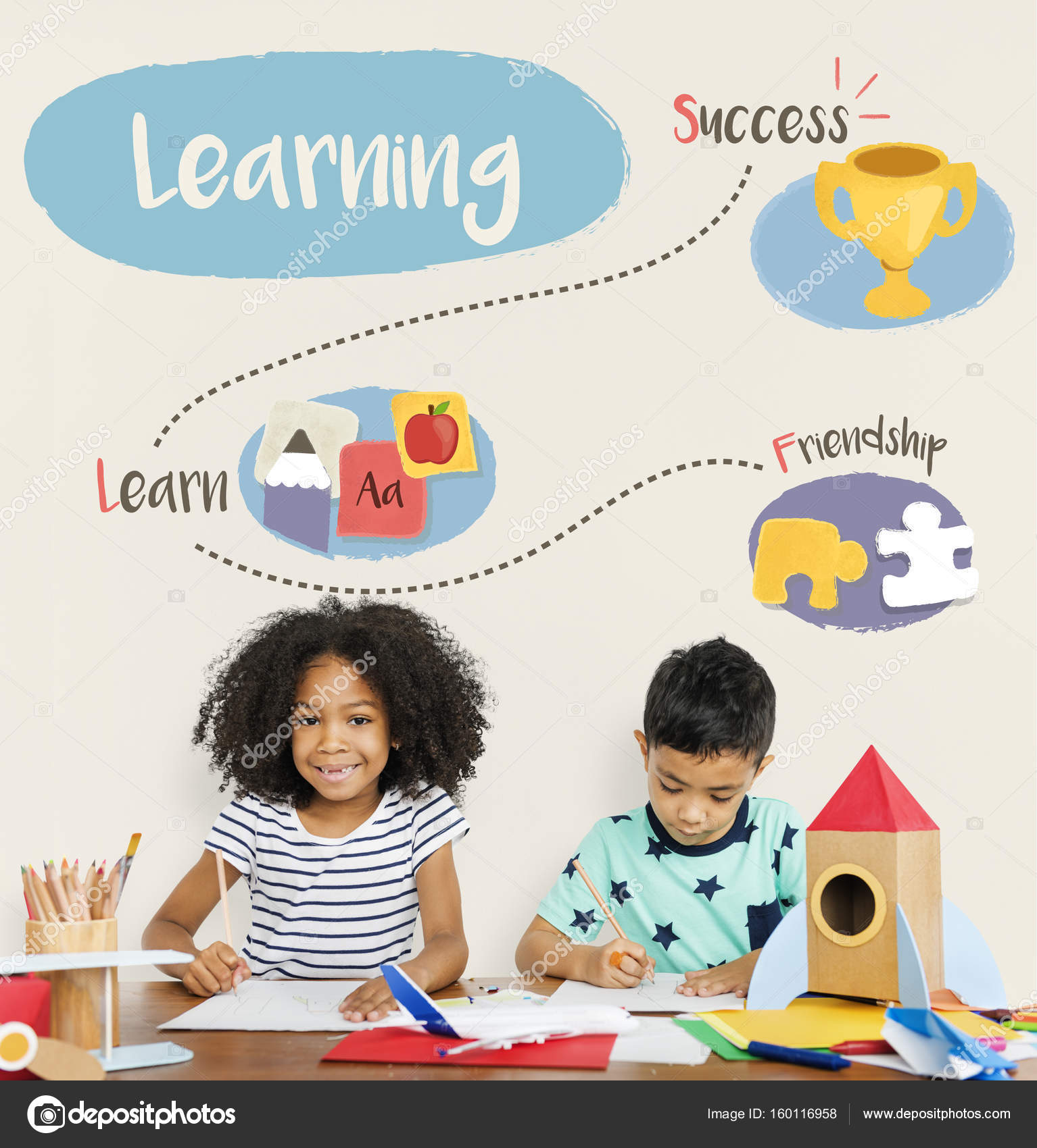 Young Children Learning Drawings