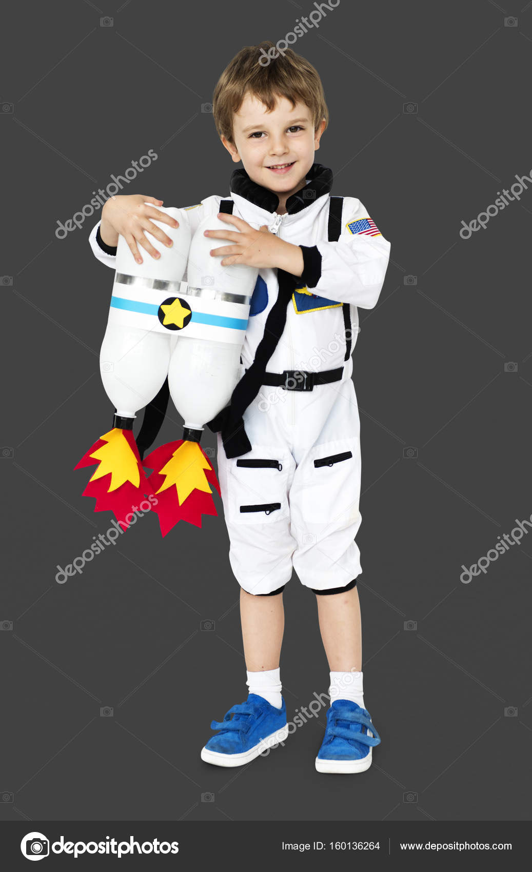 Boy in astronaut costume with jetpack — Stock Photo © Rawpixel #160136264