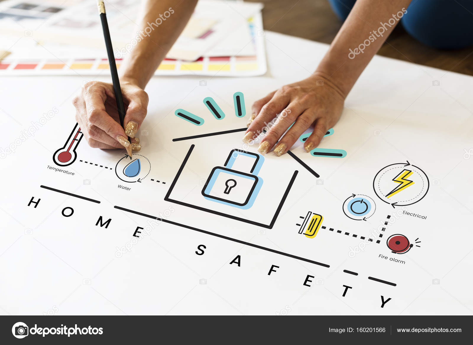 Person drawing and writing on banner — Stock Photo © Rawpixel #160201566