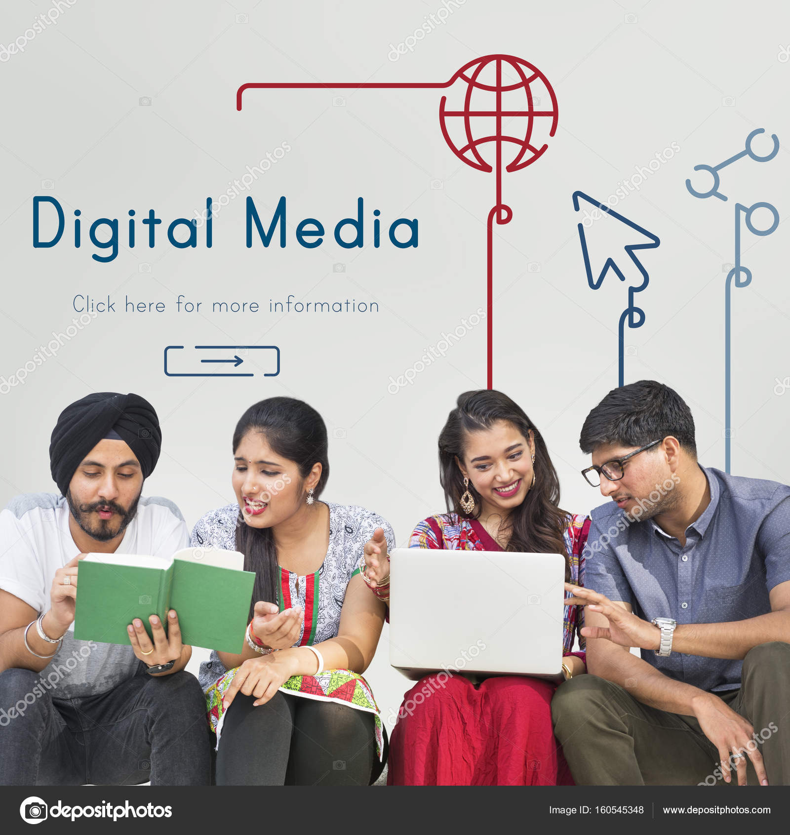 Young indian students working together — Stock Photo © Rawpixel #160545348