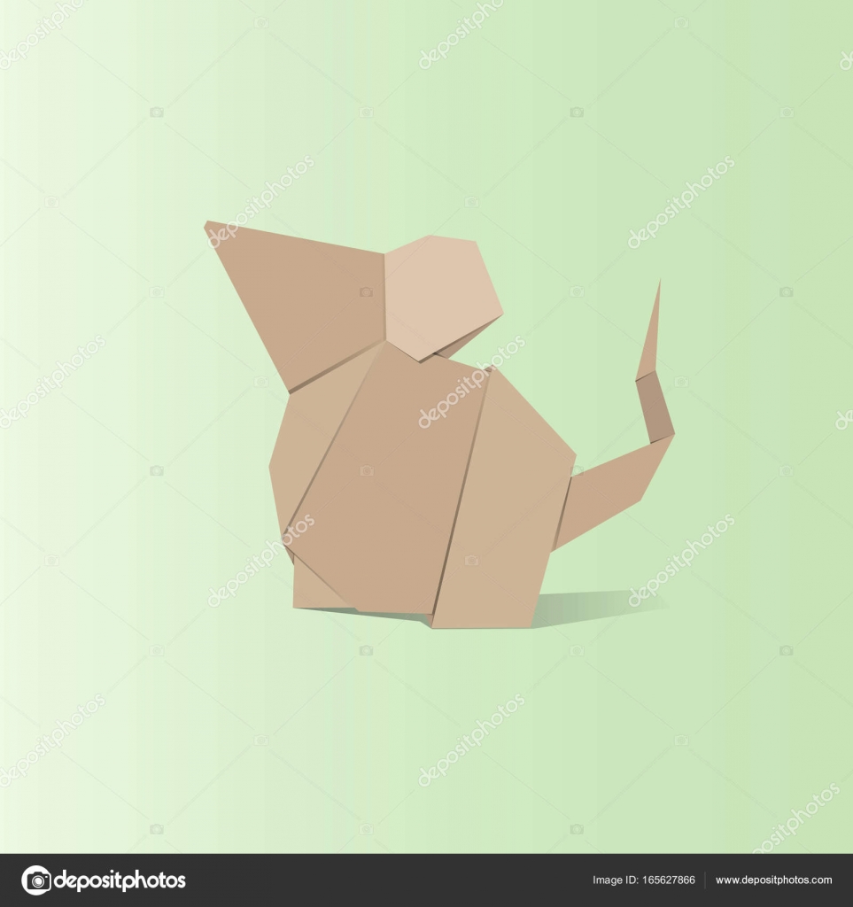 Origami in shape of mouse Stock Illustration by ©Rawpixel #165627866