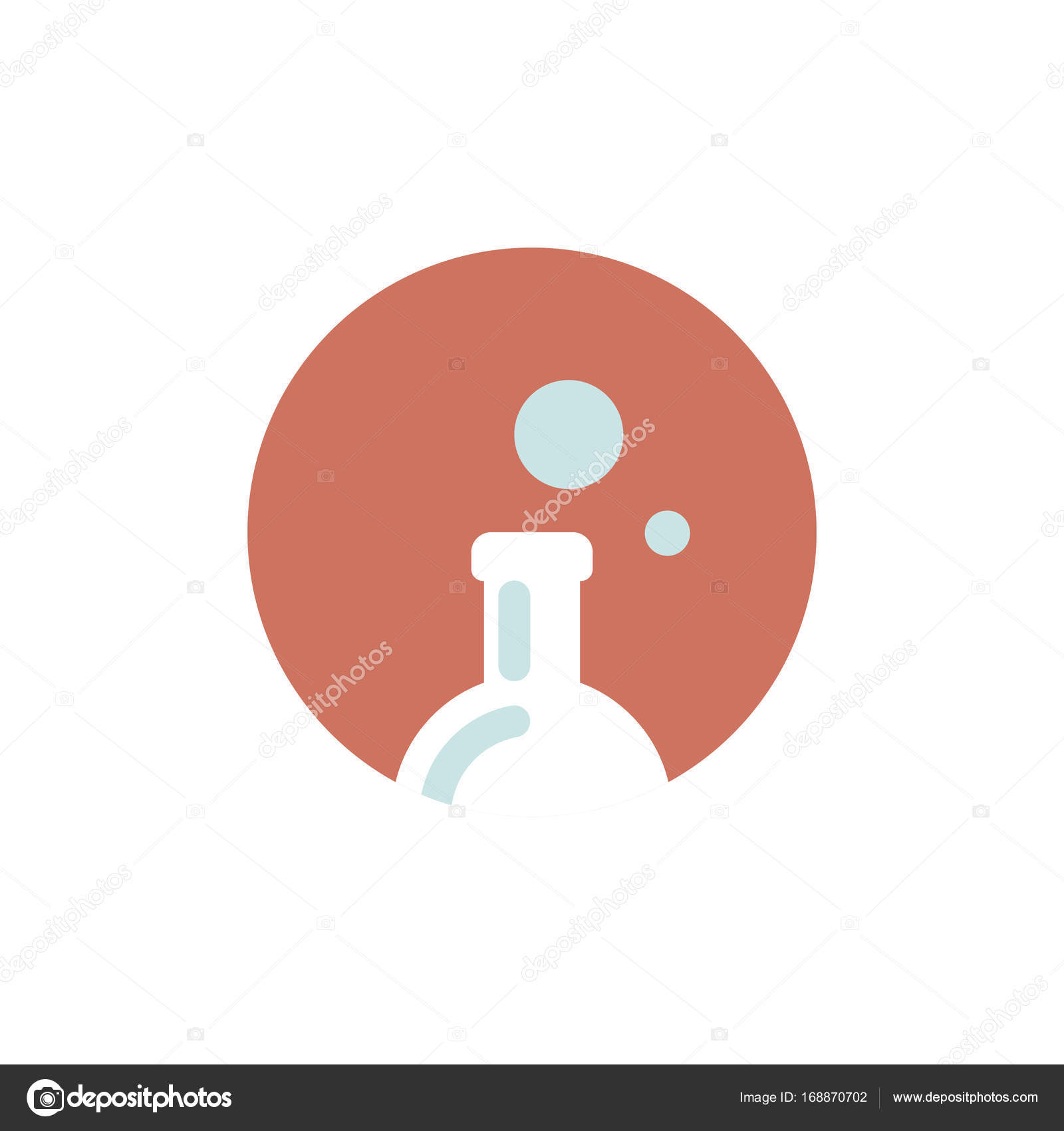 Experiment flask icon in circle Stock Vector Image by ©Rawpixel #168870702
