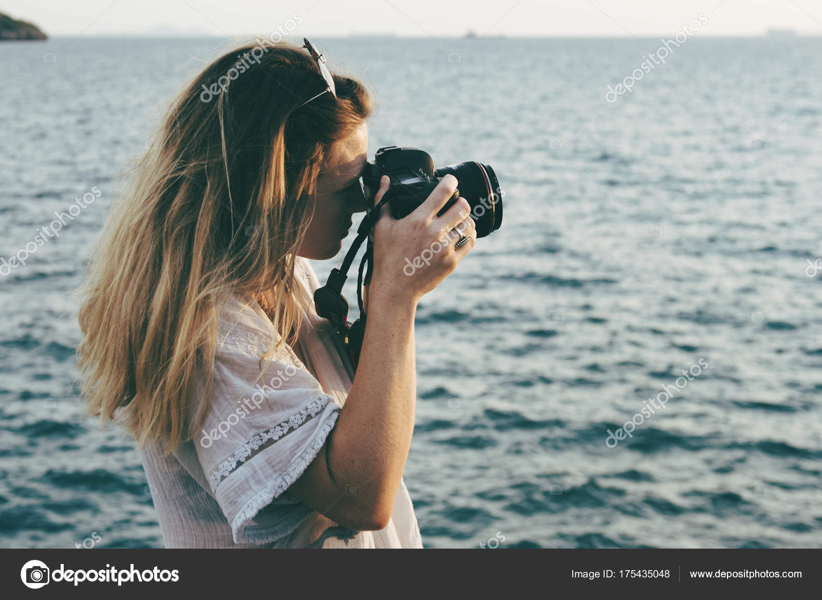 Woman Camera Shooting Beach Original Photoset Stock Photo by ©Rawpixel ...