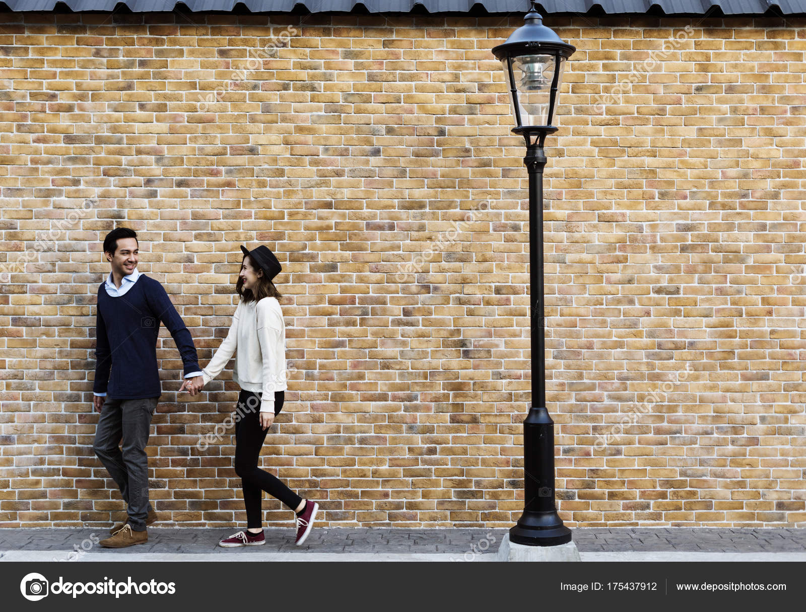 Cute Couple Holding Hands Walking