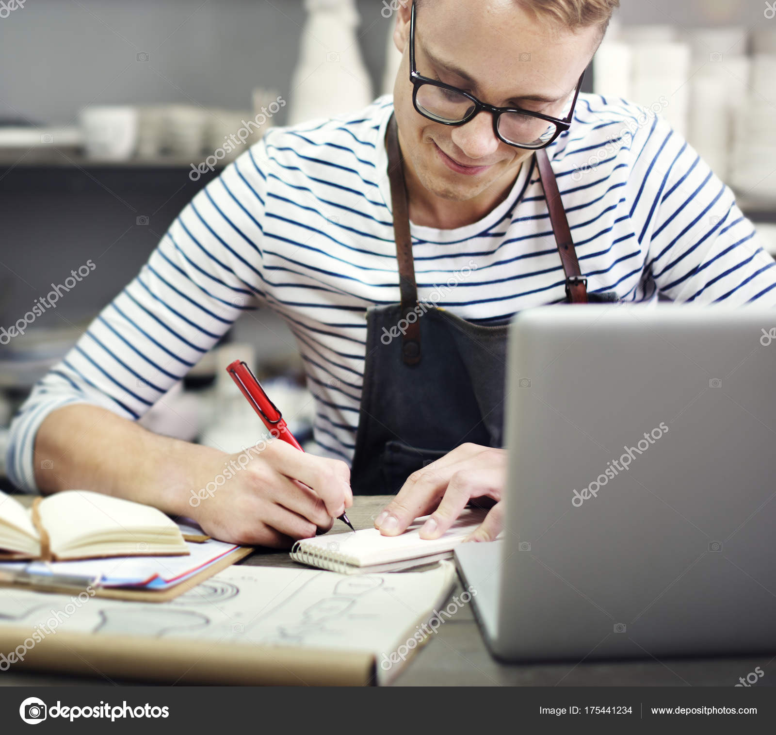 Artisan Pottery Shop Writing Notebook Original Photoset — Stock Photo ...