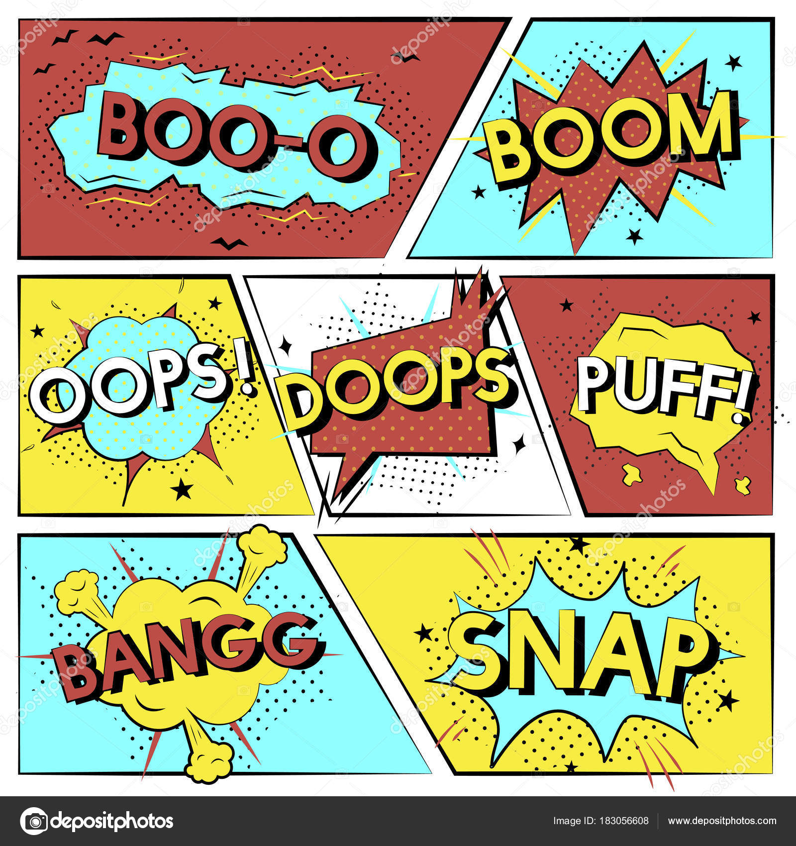 Collection Explosion Illustration Comics Stock Illustration by ...