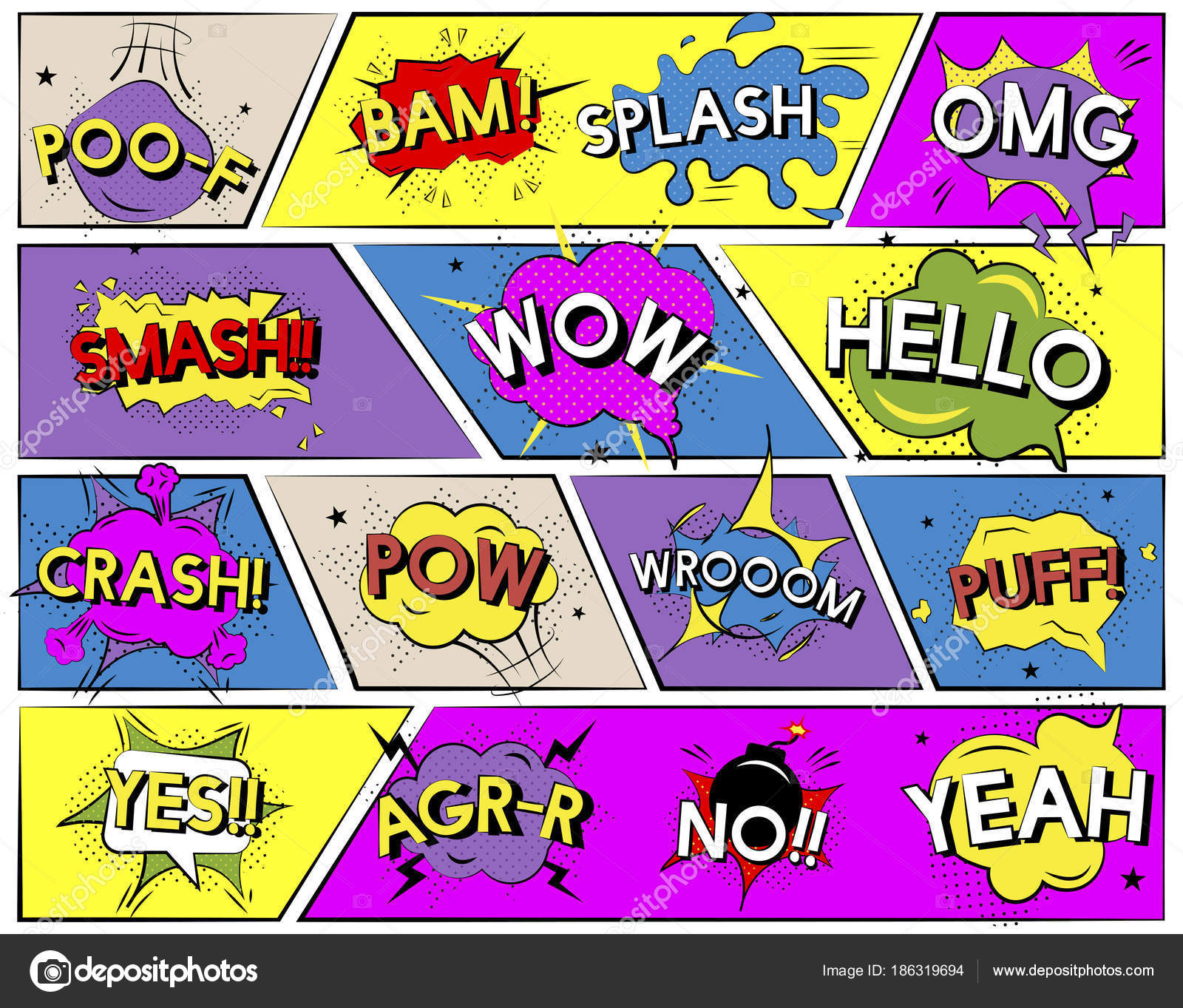 Collection Explosion Illustration Comics Stock Illustration by ...