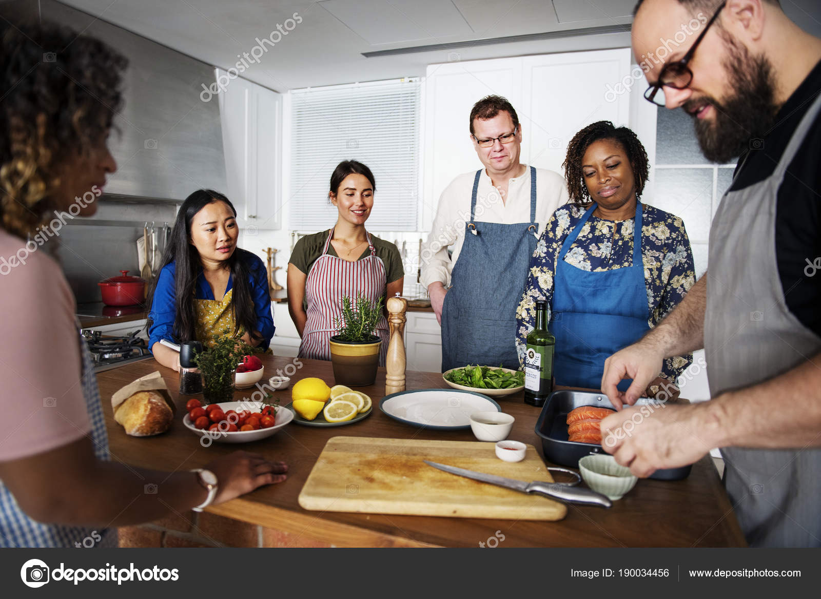 Diverse People Joining Cooking Class Stock Photo by ©Rawpixel 190034456