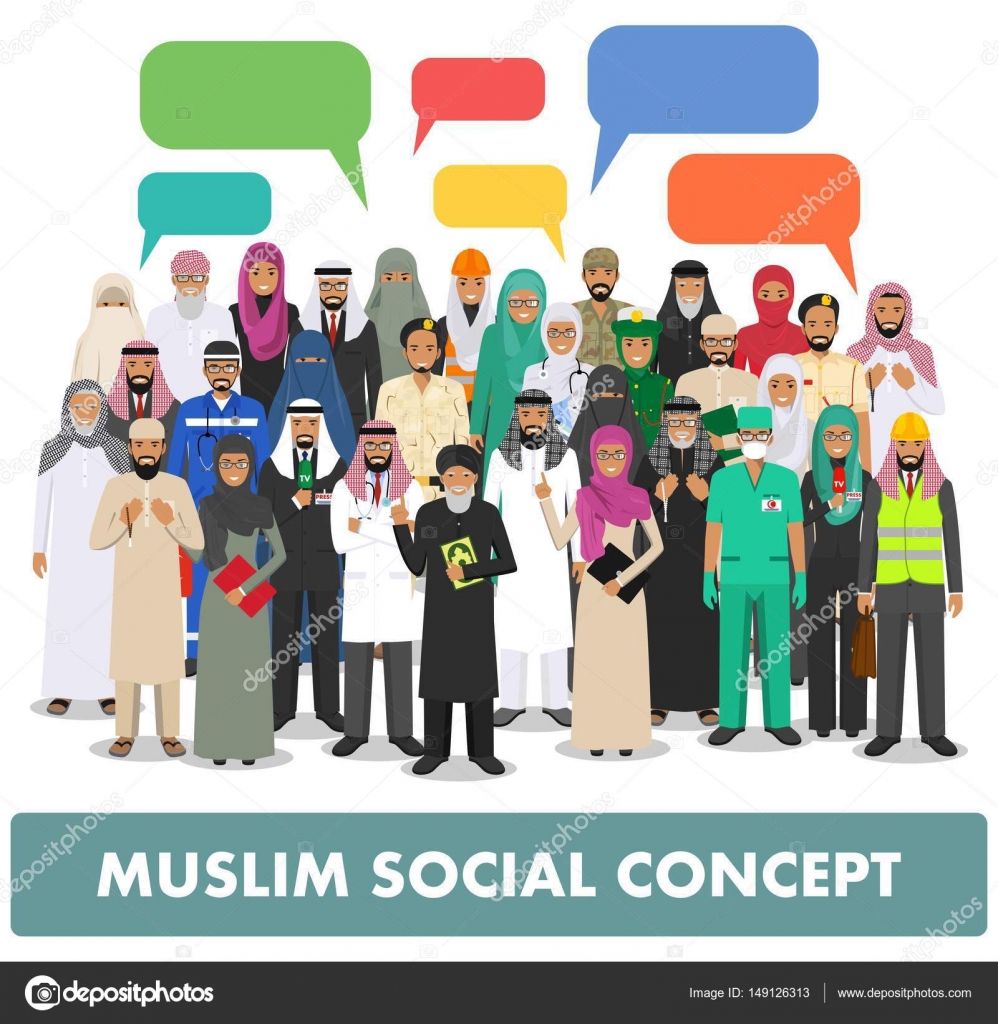 Group Of Muslim People