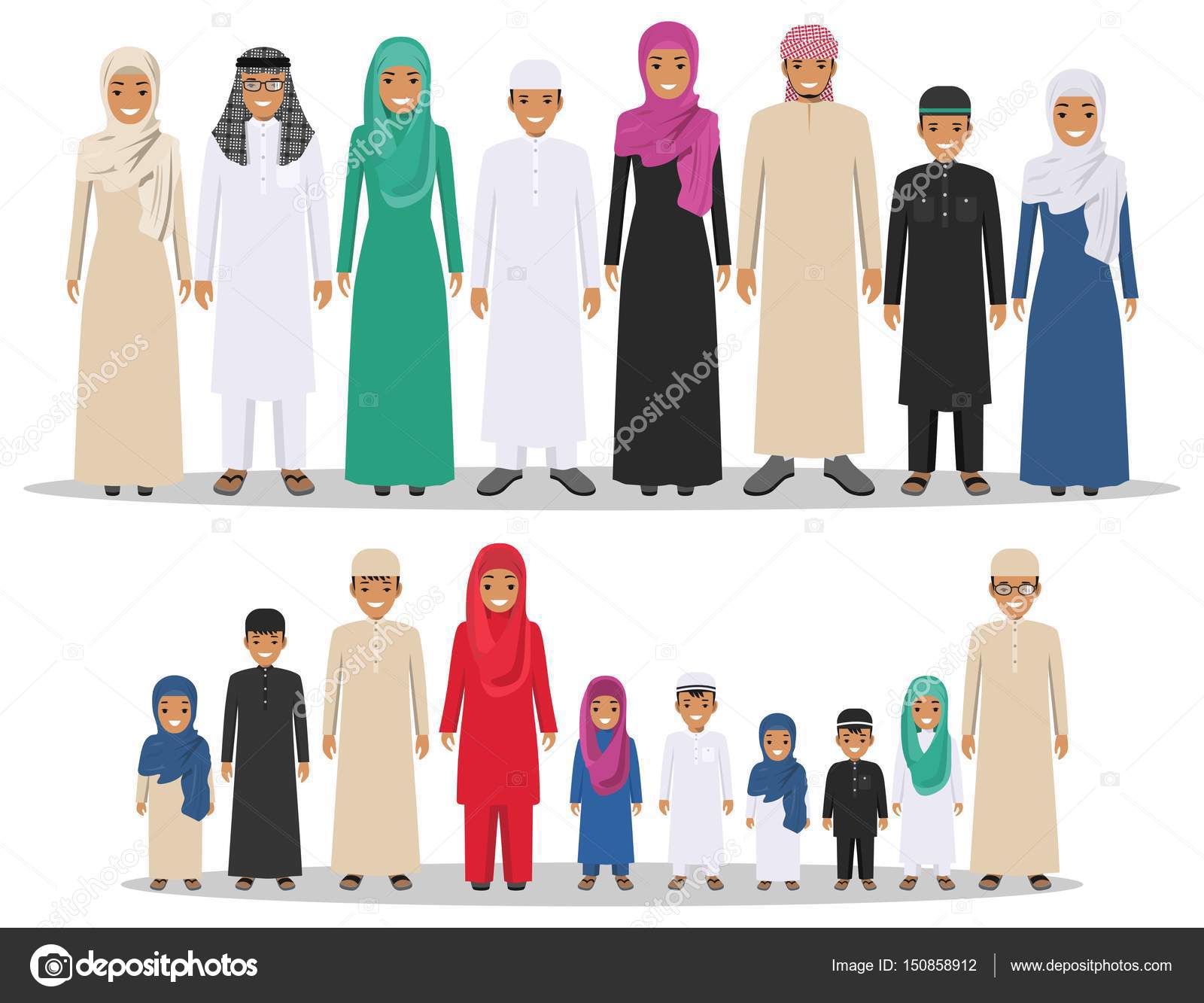 Group Of Muslim People