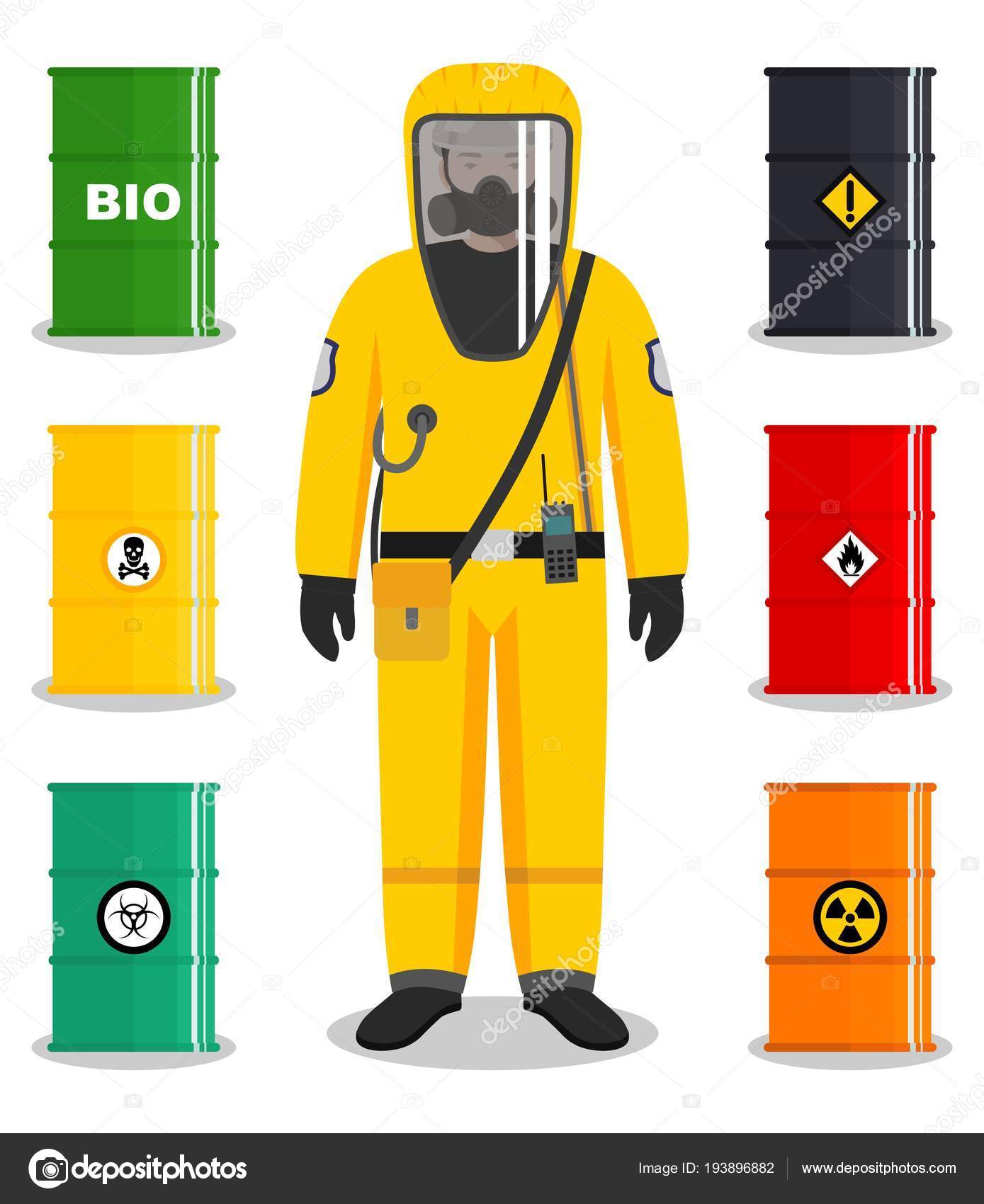 Industry concept. Detailed illustration of worker in protective suit ... Industry concept. Detailed illustration of worker in protective suit ...