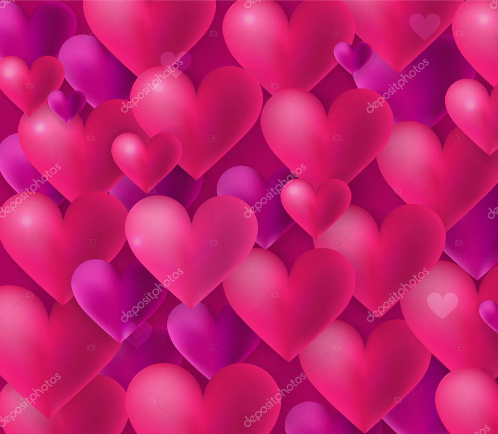 Feliz Día De San Valentín Amor Fondo Con Muchos Corazones Volando En 2023